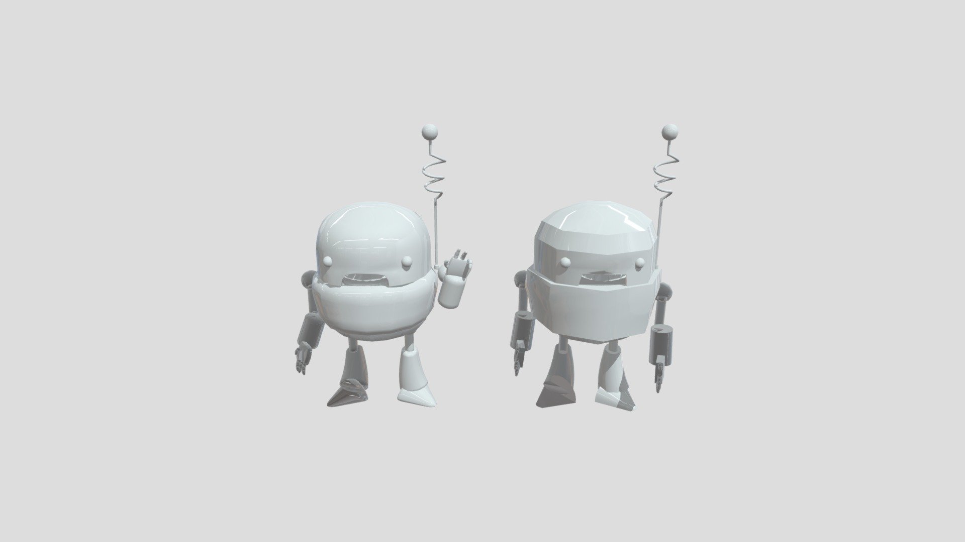 Robot high poly and low poly - 3D model by AleXiS (@thx.chens) [13cc95d ...
