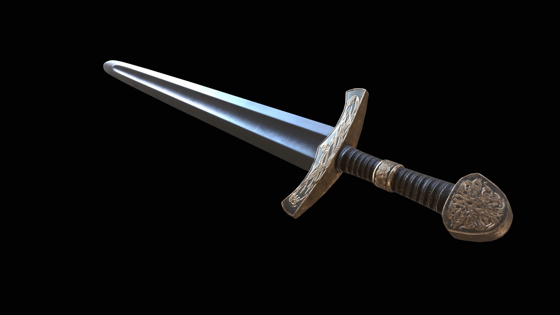 Sword medieval - 3D model by AleksGuly [13ccac9] - Sketchfab