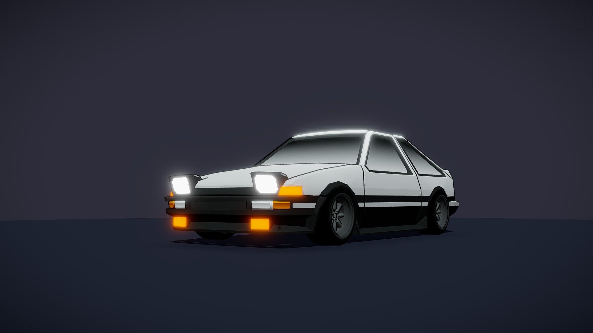 LOW POLY CAR - *Initial D* - Toyota ae86 - 3D model by HellaFlush & Blender (@HellaFlush_Blender ...
