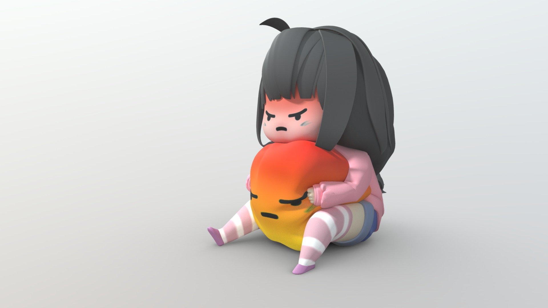 Angry Girl - 3D model by Kiisaku [13d4975] - Sketchfab