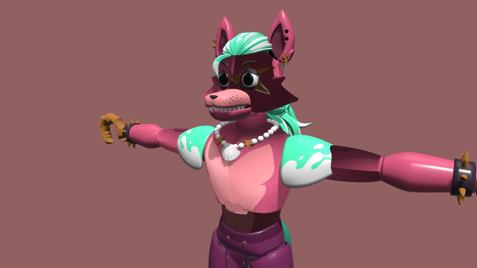 Stylized Glamrock Foxy - Download Free 3D model by 🩸Bloodmc🩸 ...