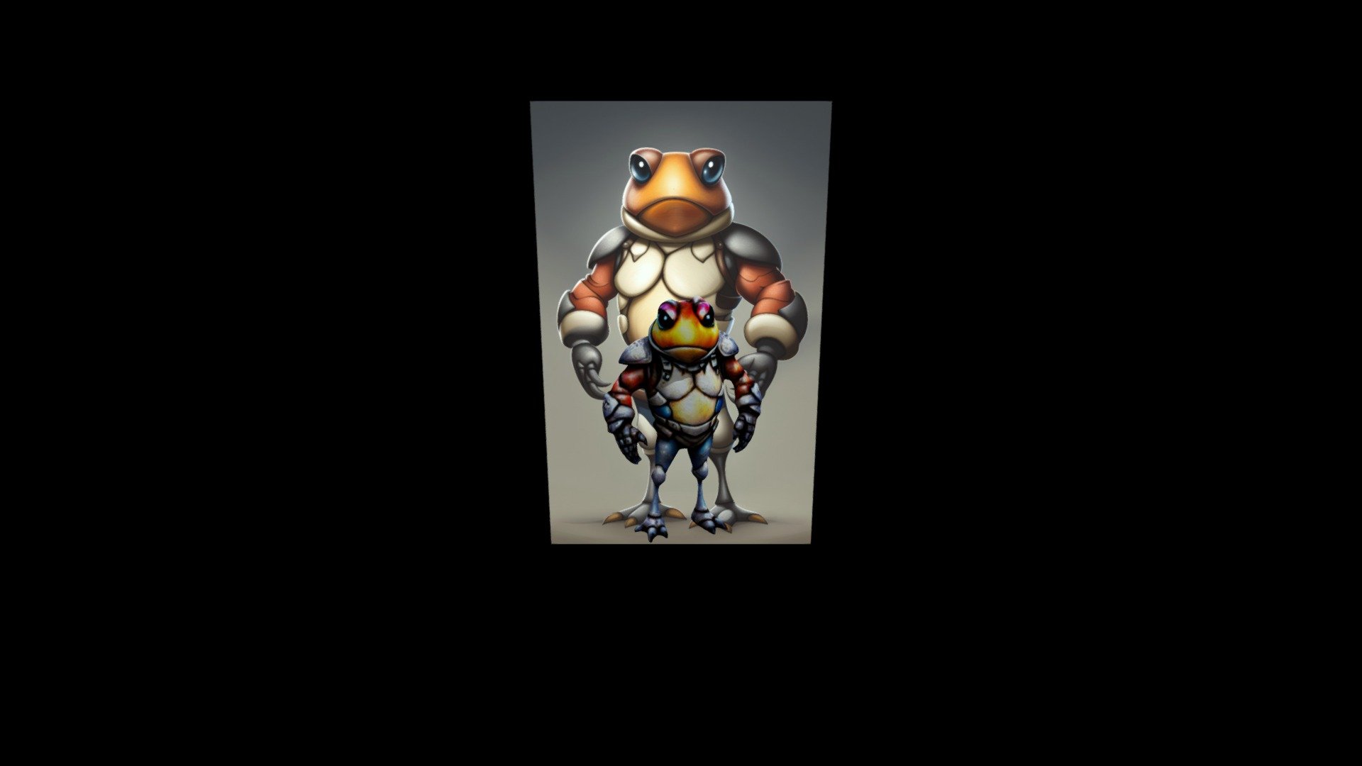 cartoon frog with armor and a helmet on, 3 d cha - Download Free 3D ...