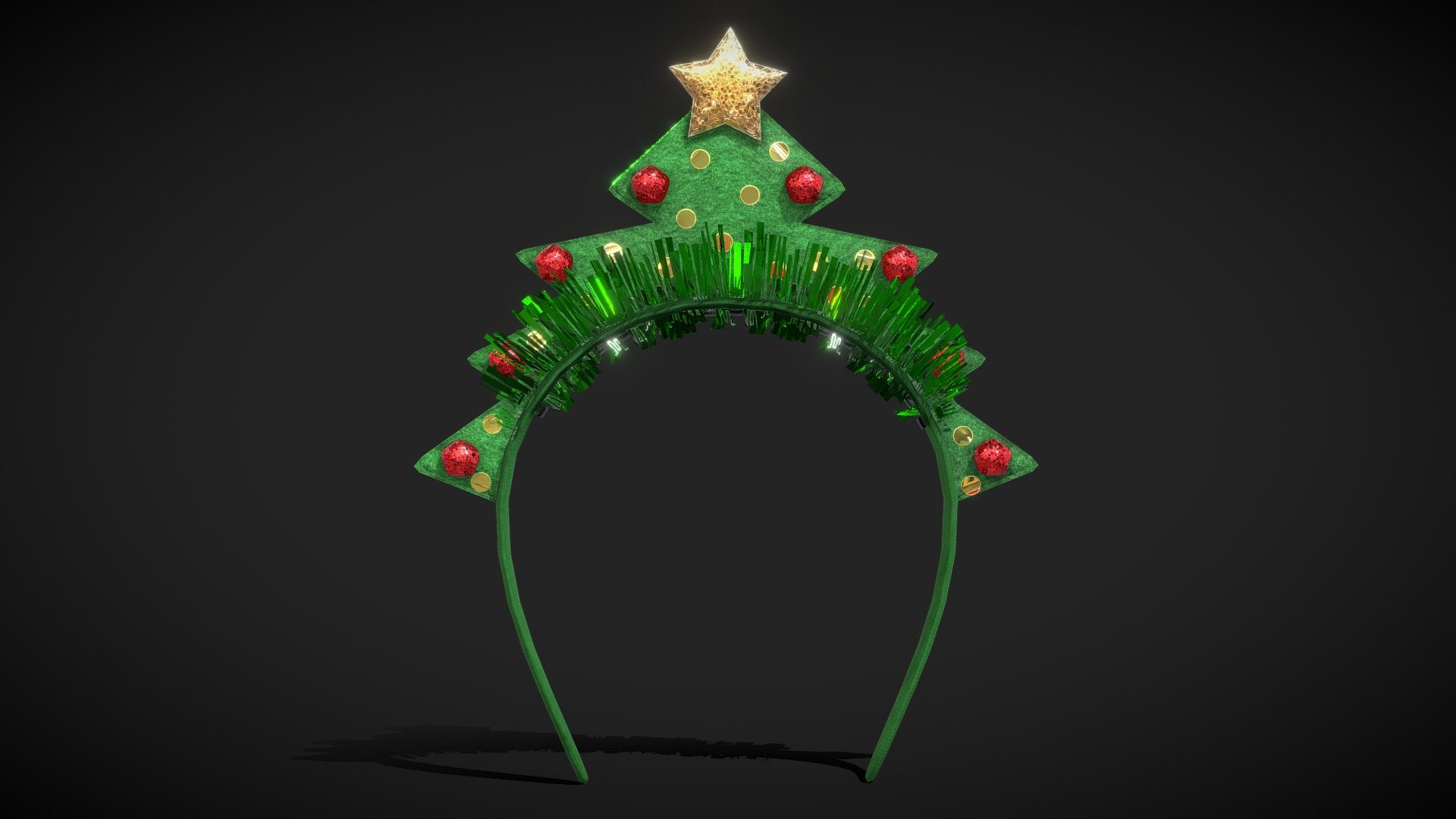 Christmas Tree Headband - low poly - Buy Royalty Free 3D model by ...