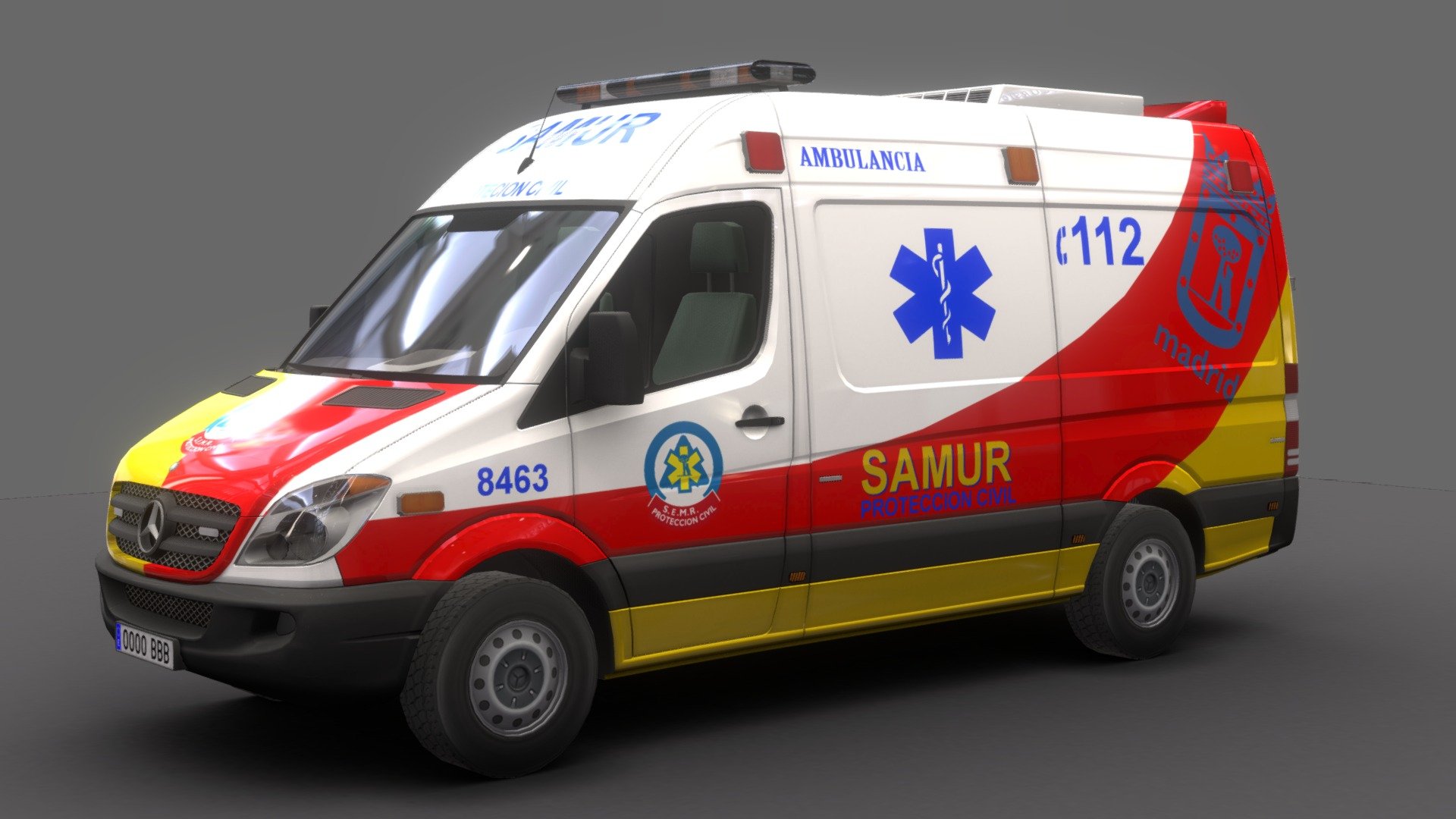 Mercedes Sprinter SAMUR - 3D model by codexito [13edf16] - Sketchfab