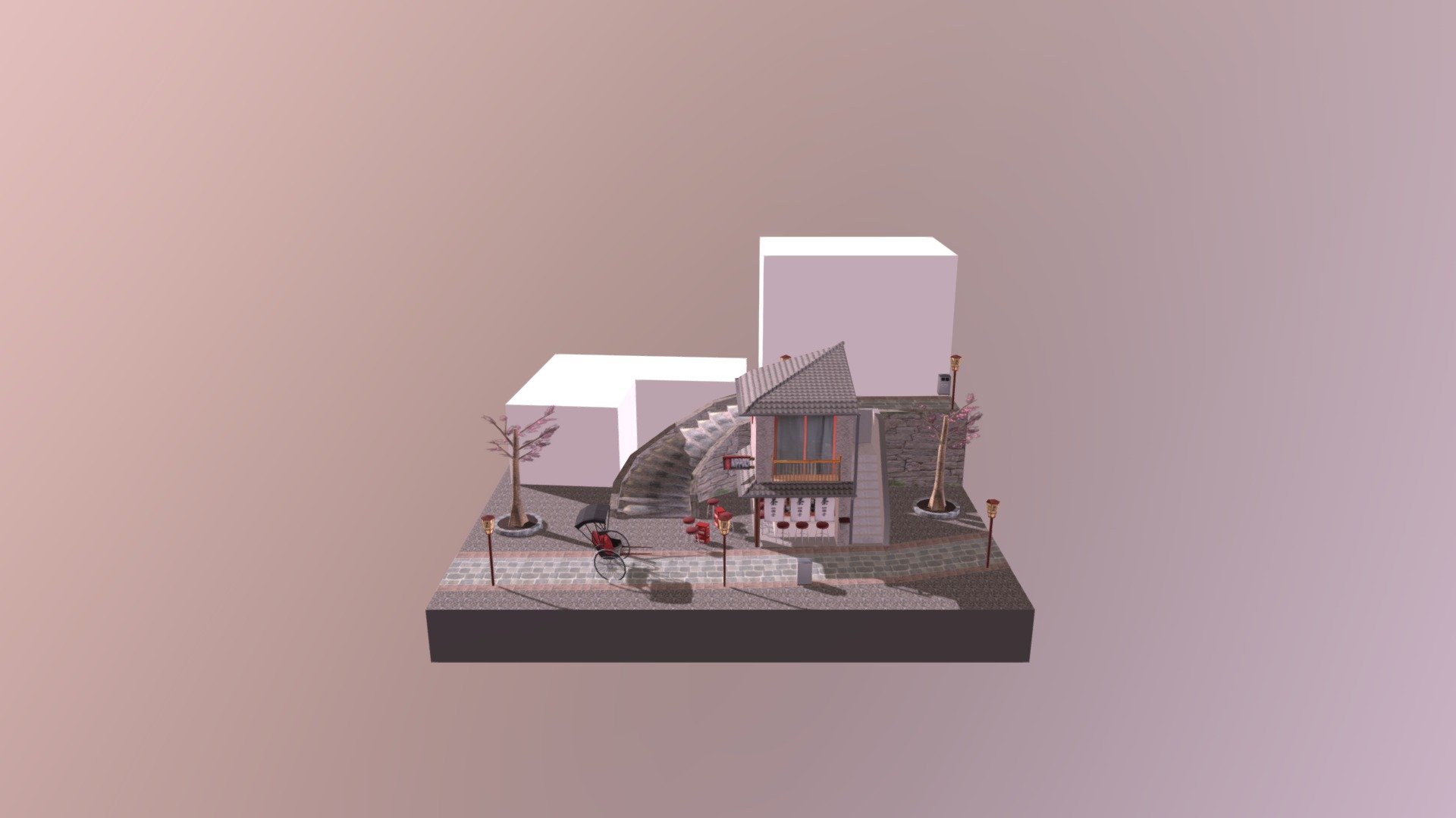 City Scene - 3D model by WilliamJacobs [13f3852] - Sketchfab