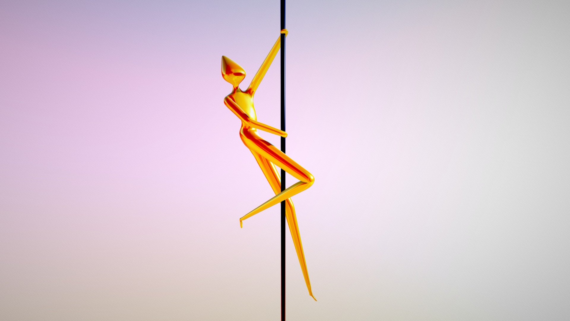 minimalistic pole dancer - 3D model by Wenentro [13f5892] - Sketchfab