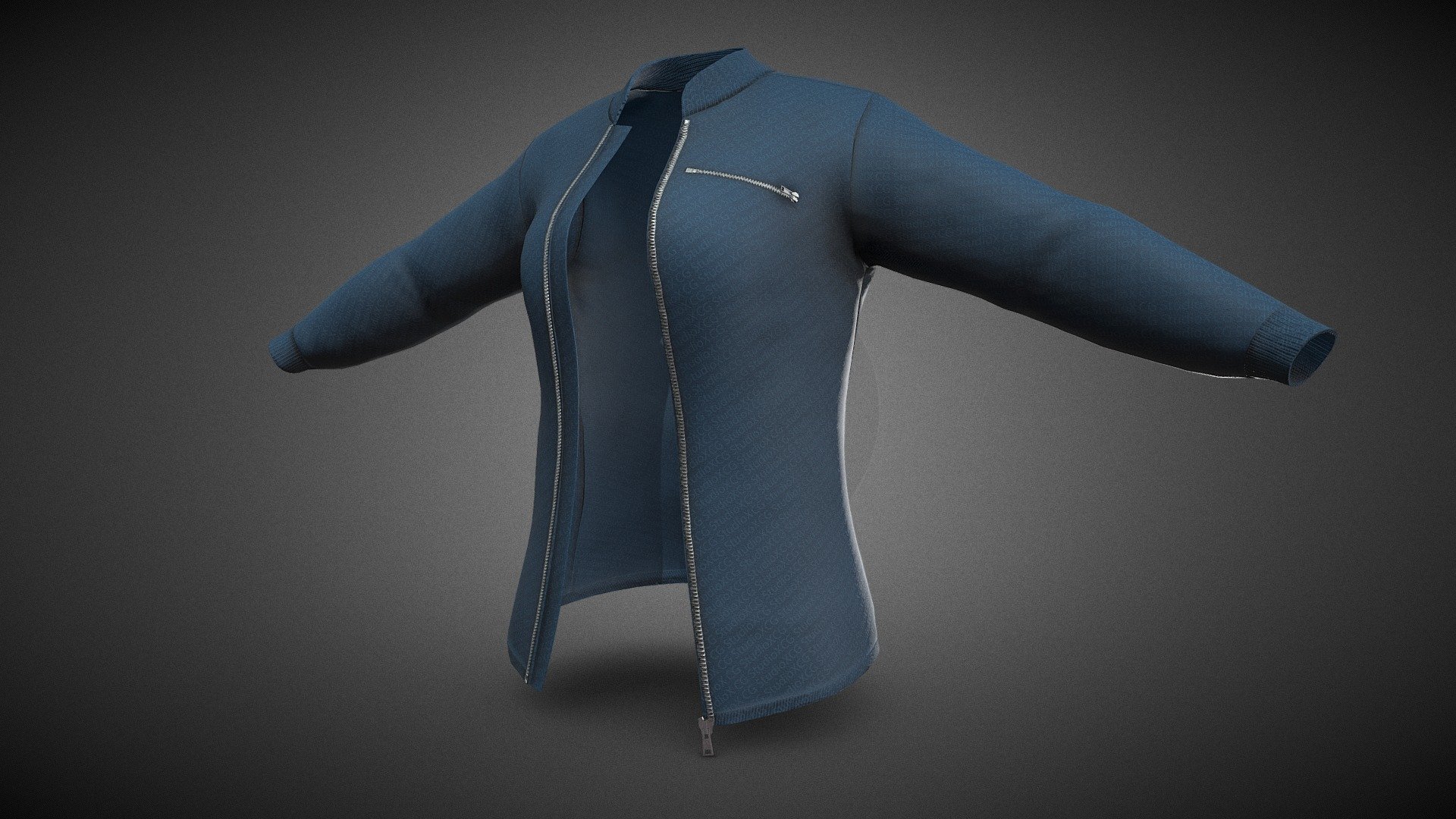 Female Blue Jacket Style 1 - Buy Royalty Free 3D model by CG StudioX ...