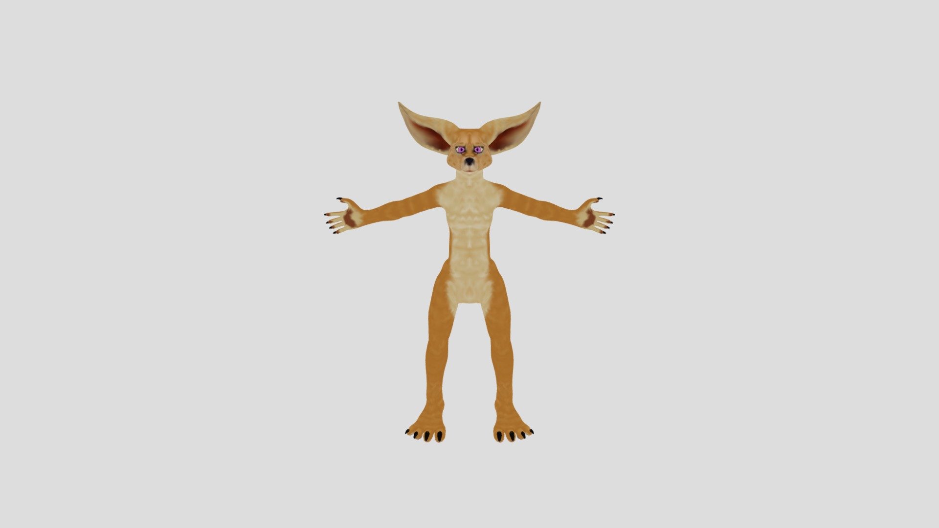 Anthro Fennec Rigged - Download Free 3D model by Codaj the Snow Ghost ...