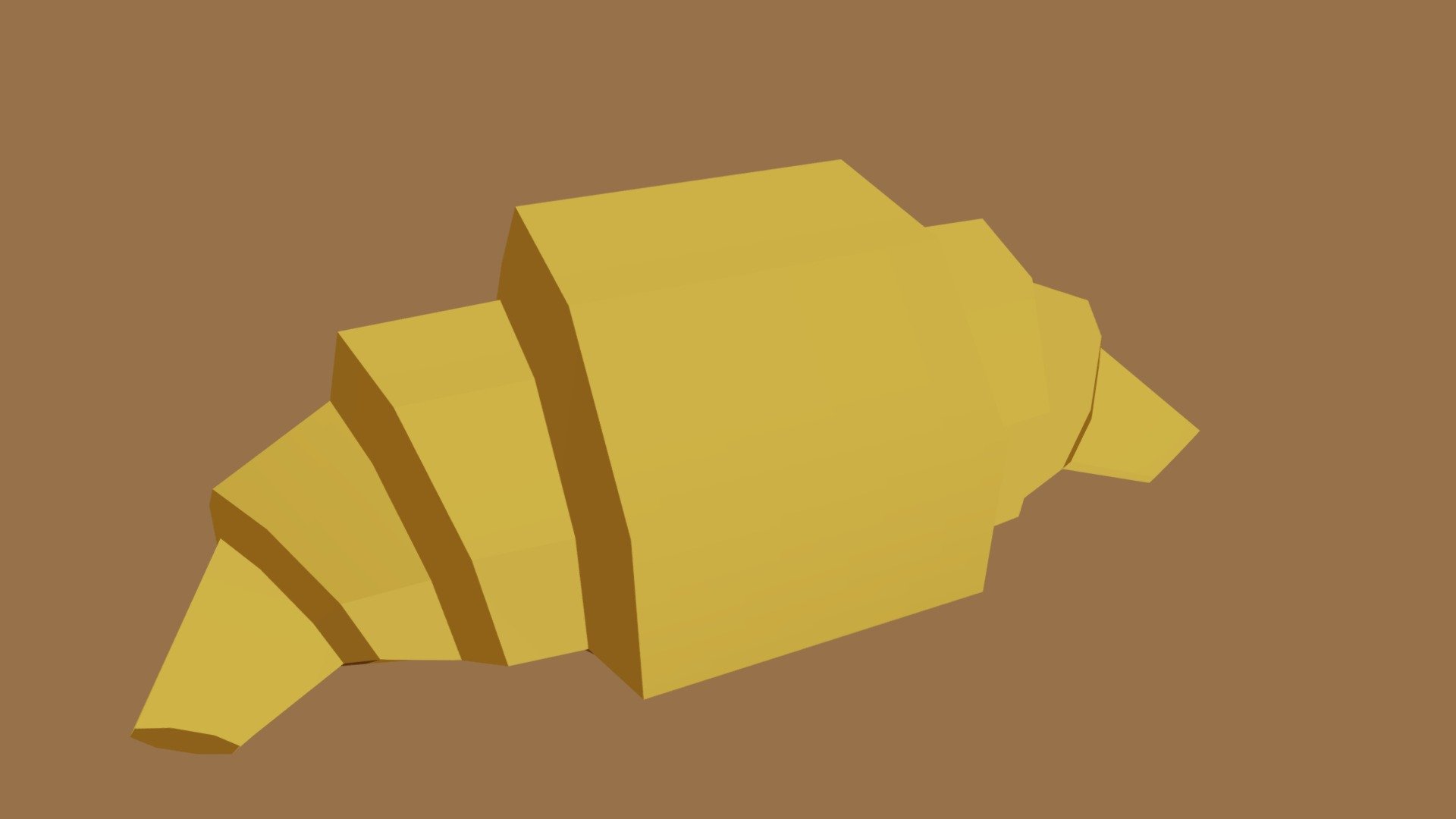 Low Poly Croissant - 3D model by RedGindew [13ff27a] - Sketchfab