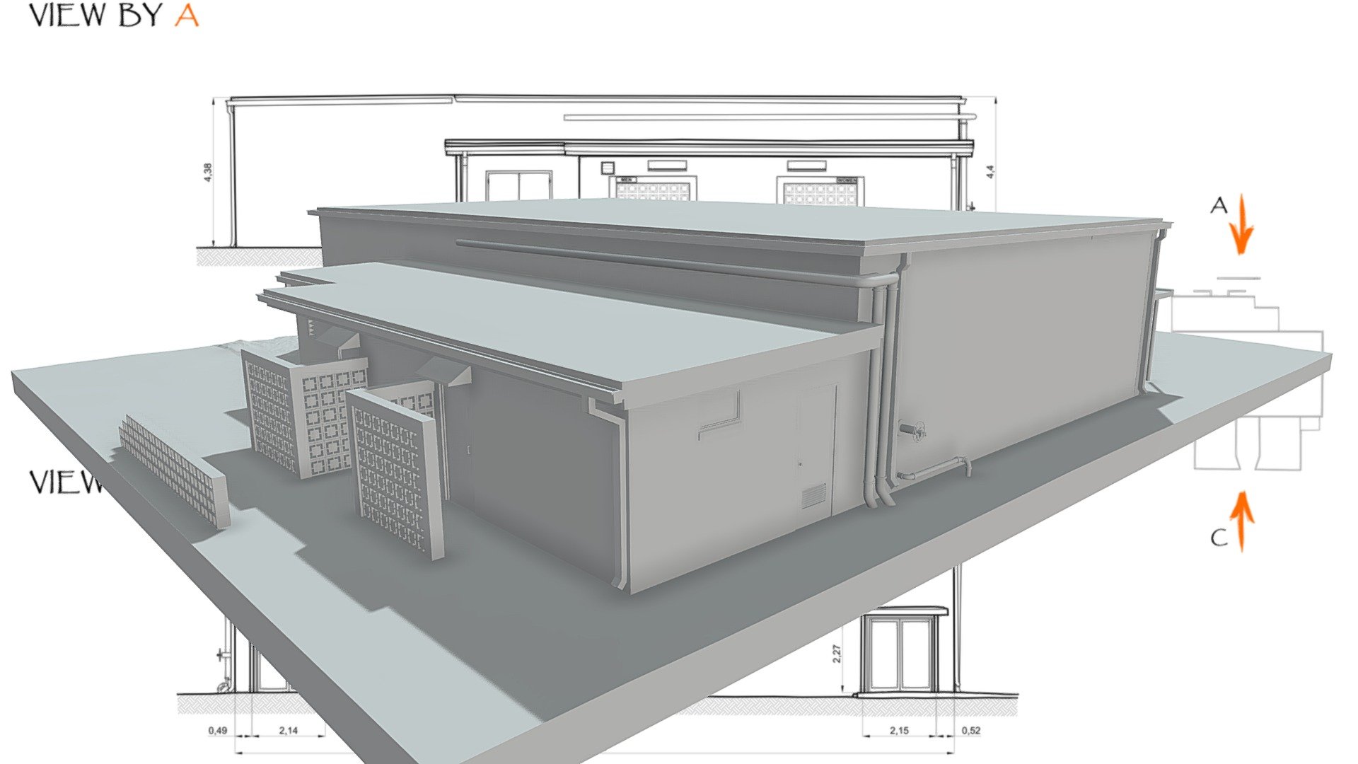 Facility1275E Exhibit Hall at LC-26 - 3D model by University of South ...