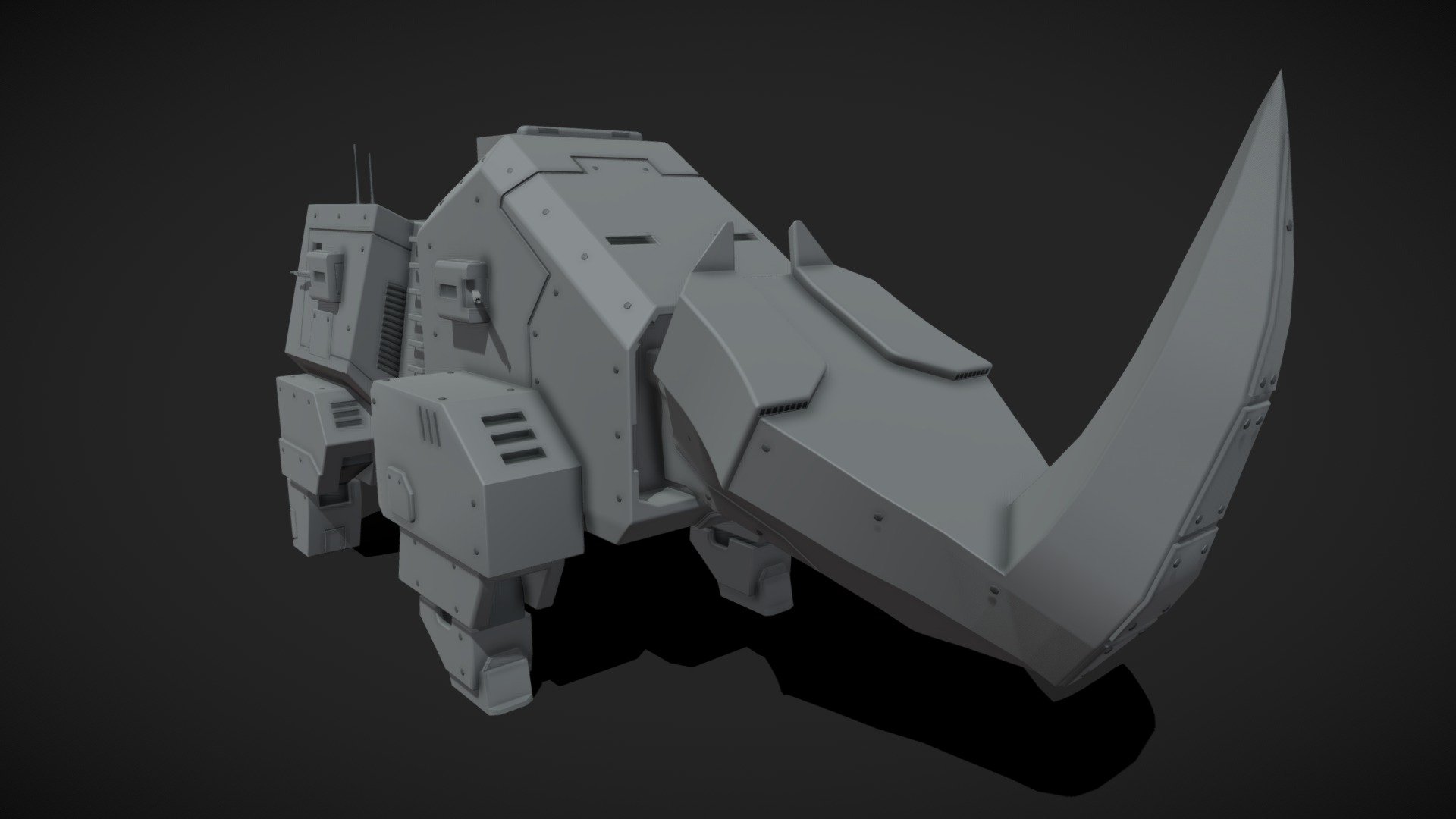 Mechanical Tank Rhino - 3D model by Dylan (@DylanSpin) [140293f] - Sketchfab