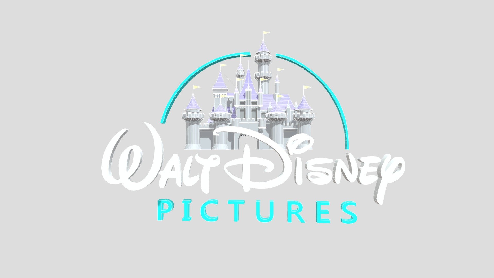 Walt Disney Pictures logo (1995; Pixar Variant) - 3D model by nzmcint1 ...