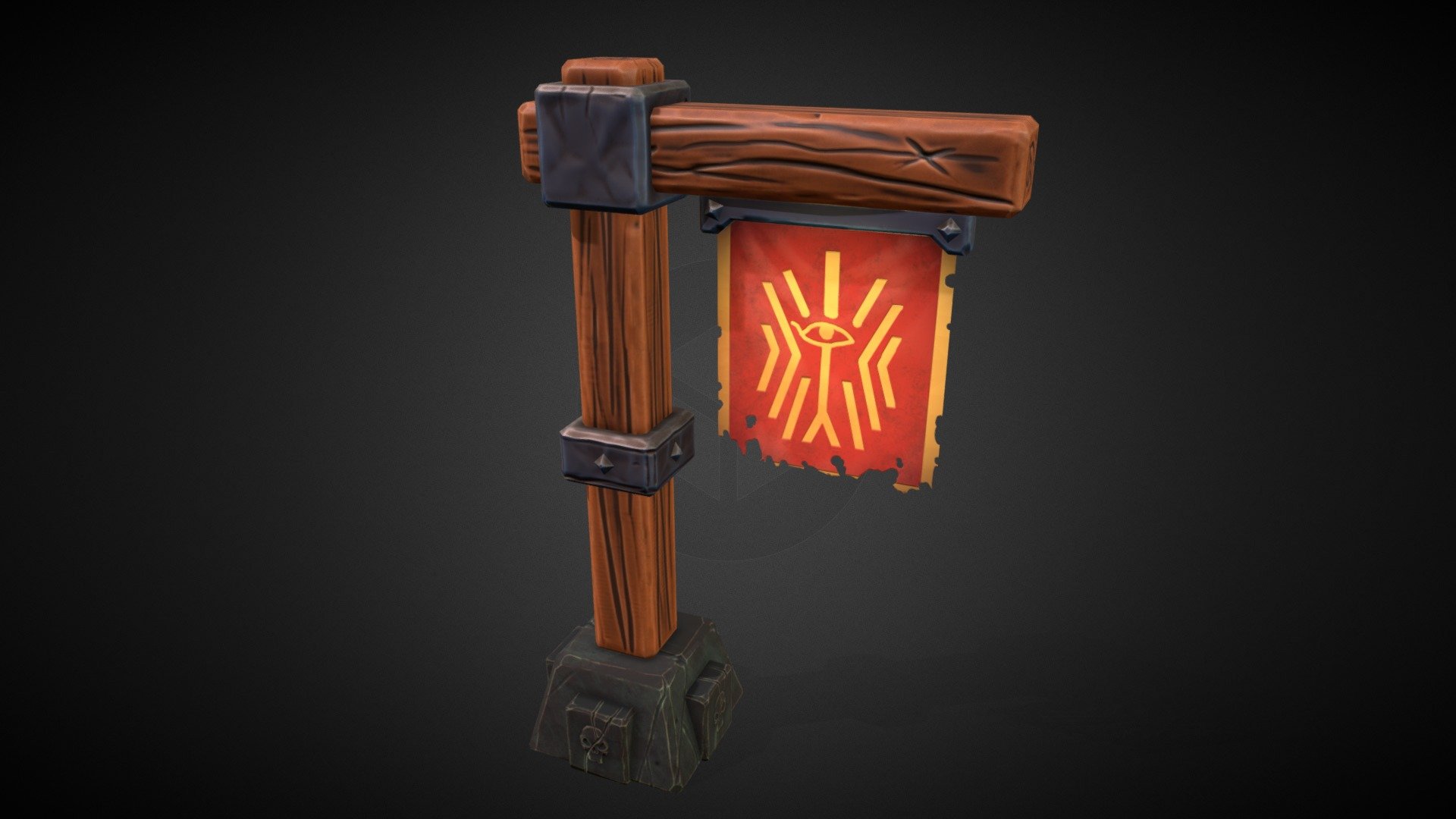 Stylized banner - Download Free 3D model by Mr. Compotchino ...