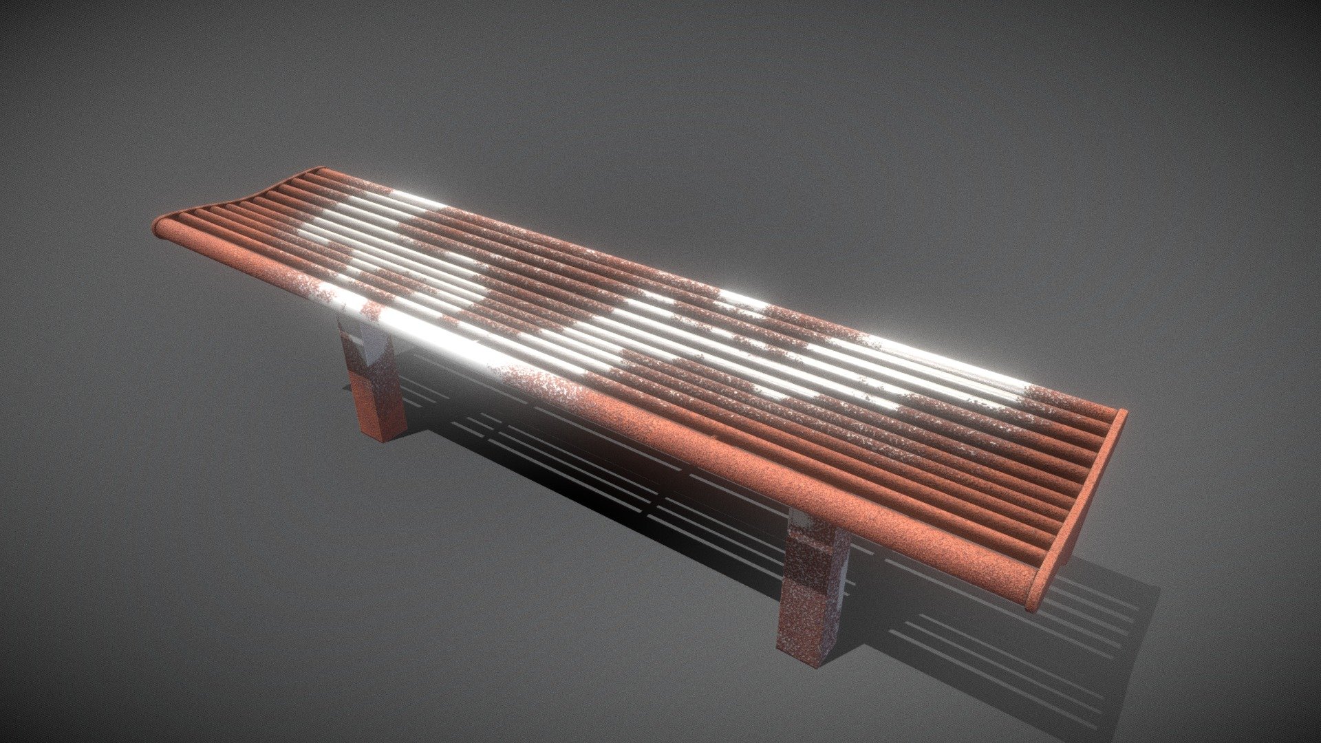 Bench [5] (Low-Poly) (Rusted Version 2) - Buy Royalty Free 3D model by ...