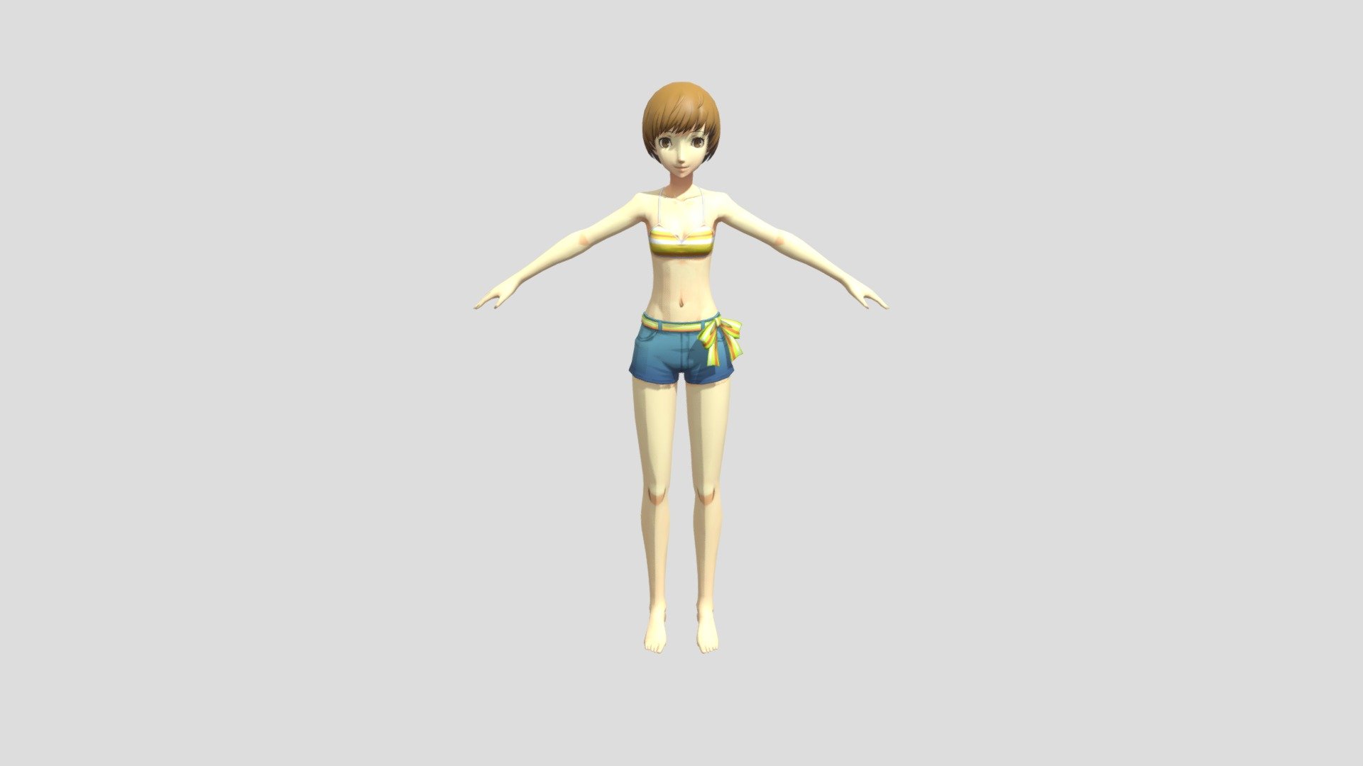Chie Bikini - 3D model by Phelipe Barbosa (@nexusslasher) [140c18c] - Sketchfab
