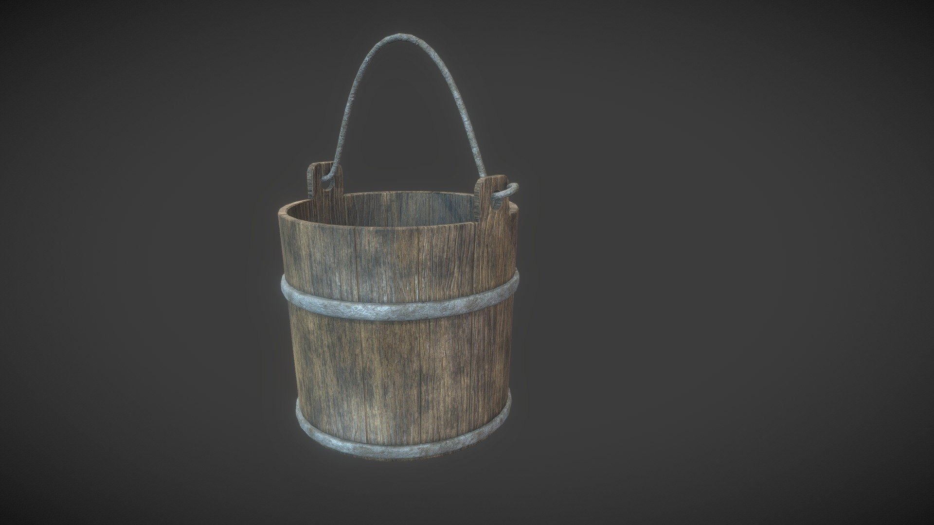 Wooden Bucket - 3D model by StellaRouge (@stellerouge) [140fbe7 ...