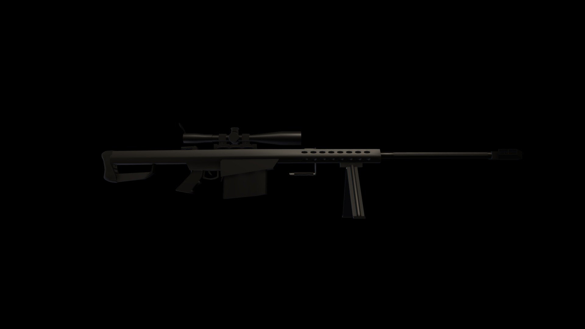 Sniper rifle (Barrett M82) - Download Free 3D model by 3DRaizar [14175f8] - Sketchfab