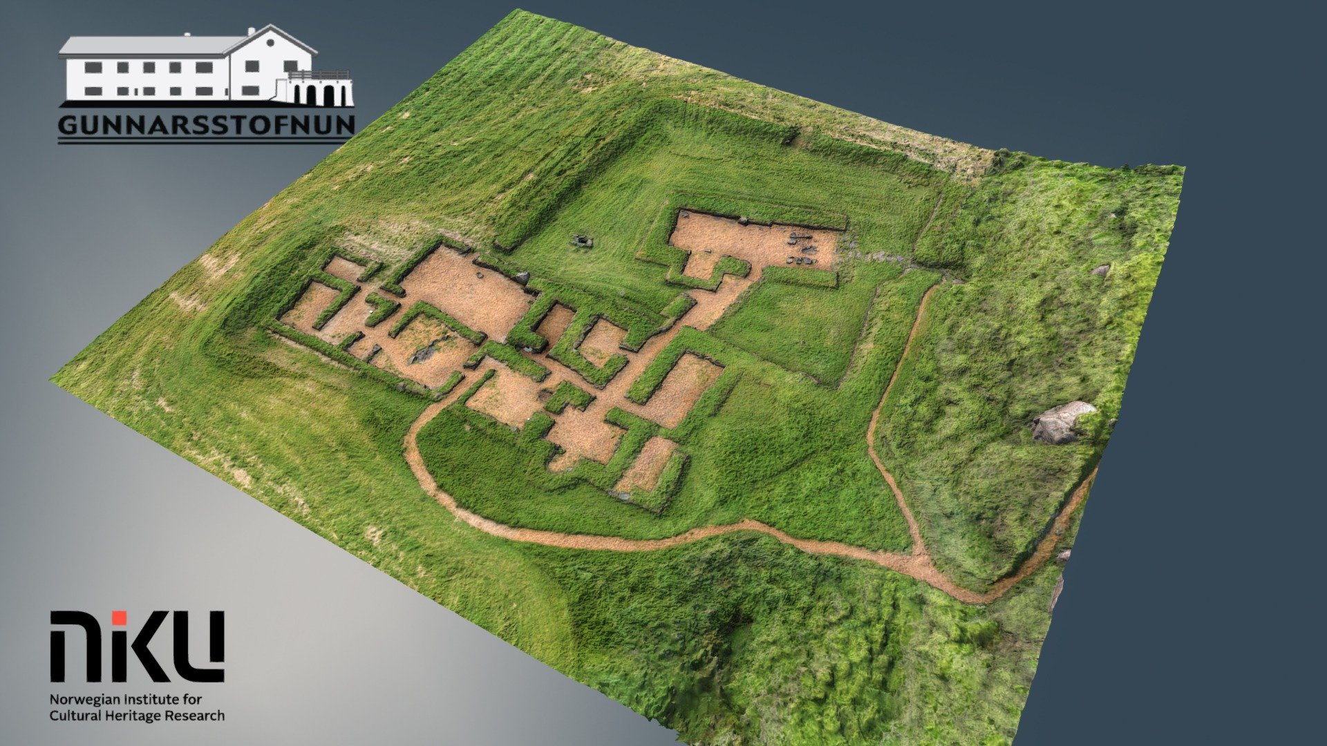 Skriðuklaustur, Iceland. Augustinian monastery. - 3D model by ...