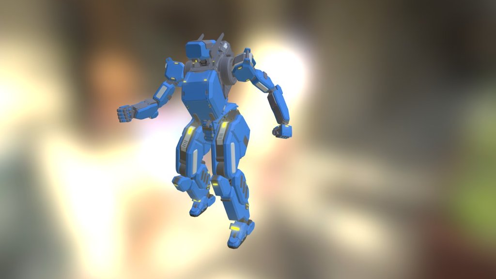 Police Mech - 3D model by zeronrg [141ed43] - Sketchfab