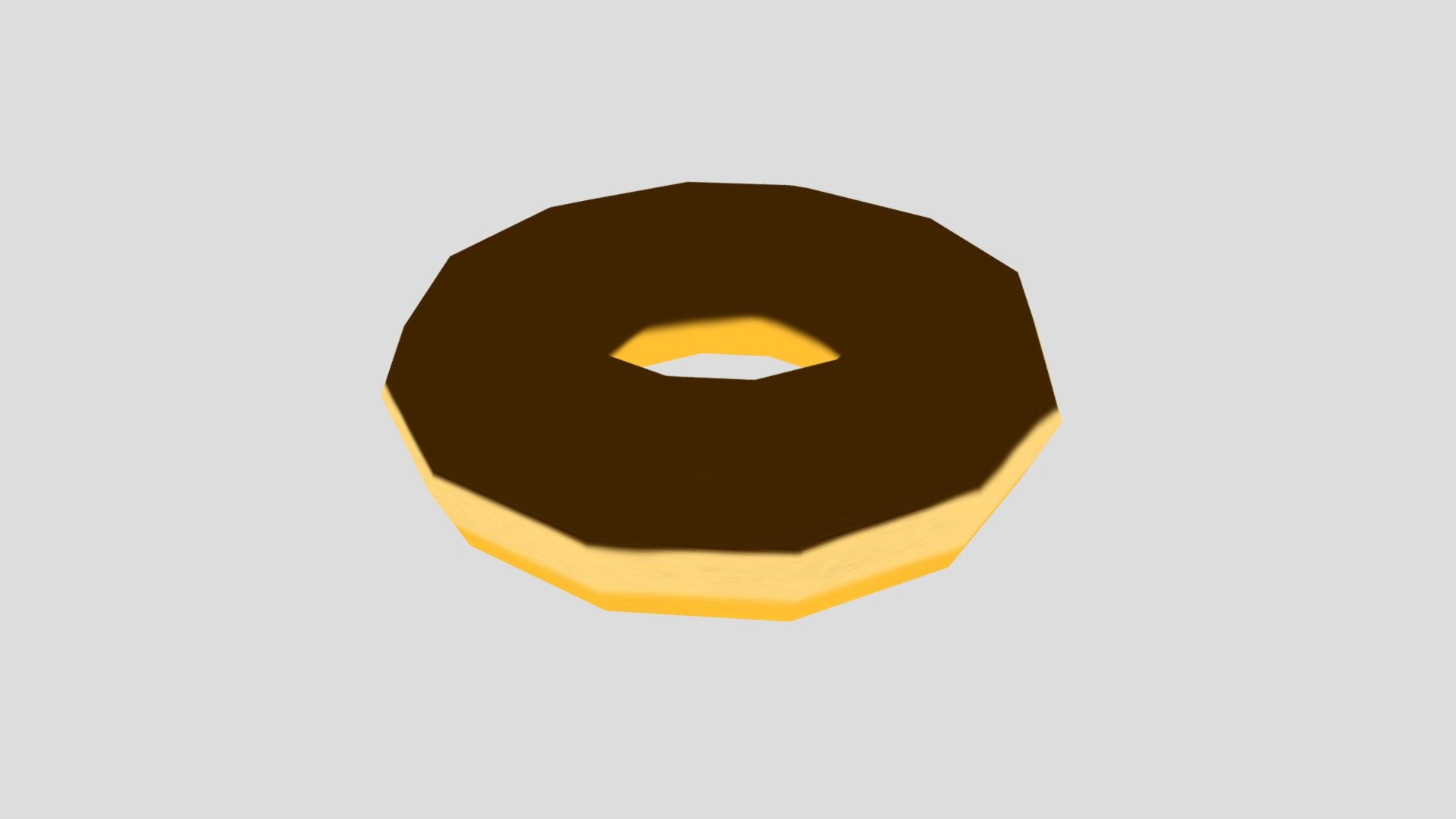 Low Poly Chocolate Donut - Download Free 3D model by Ravimo (@ravimo42 ...