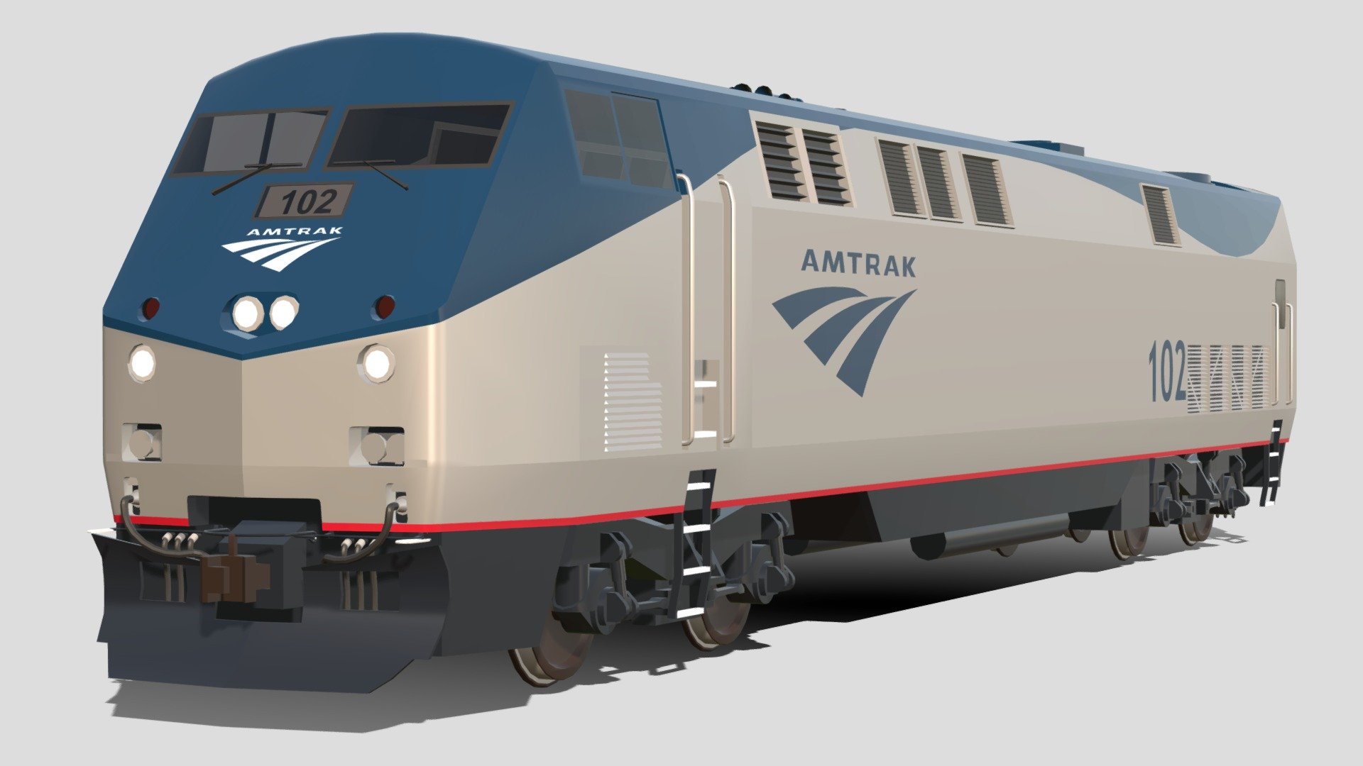 Amtrak General Electric Genesis P42DC - Download Free 3D model by OUTPISTON [1428d70] - Sketchfab
