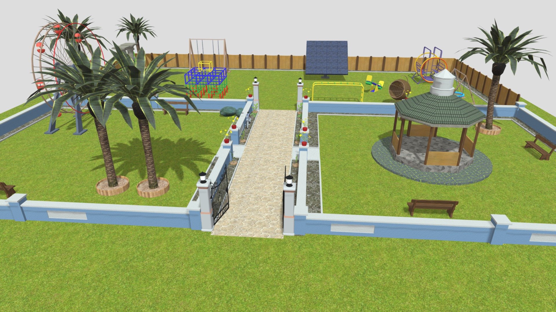 Garden - 3D model by DESIGNTRIX STUDIO (@DESIGNTRIX) [142ce8d] - Sketchfab