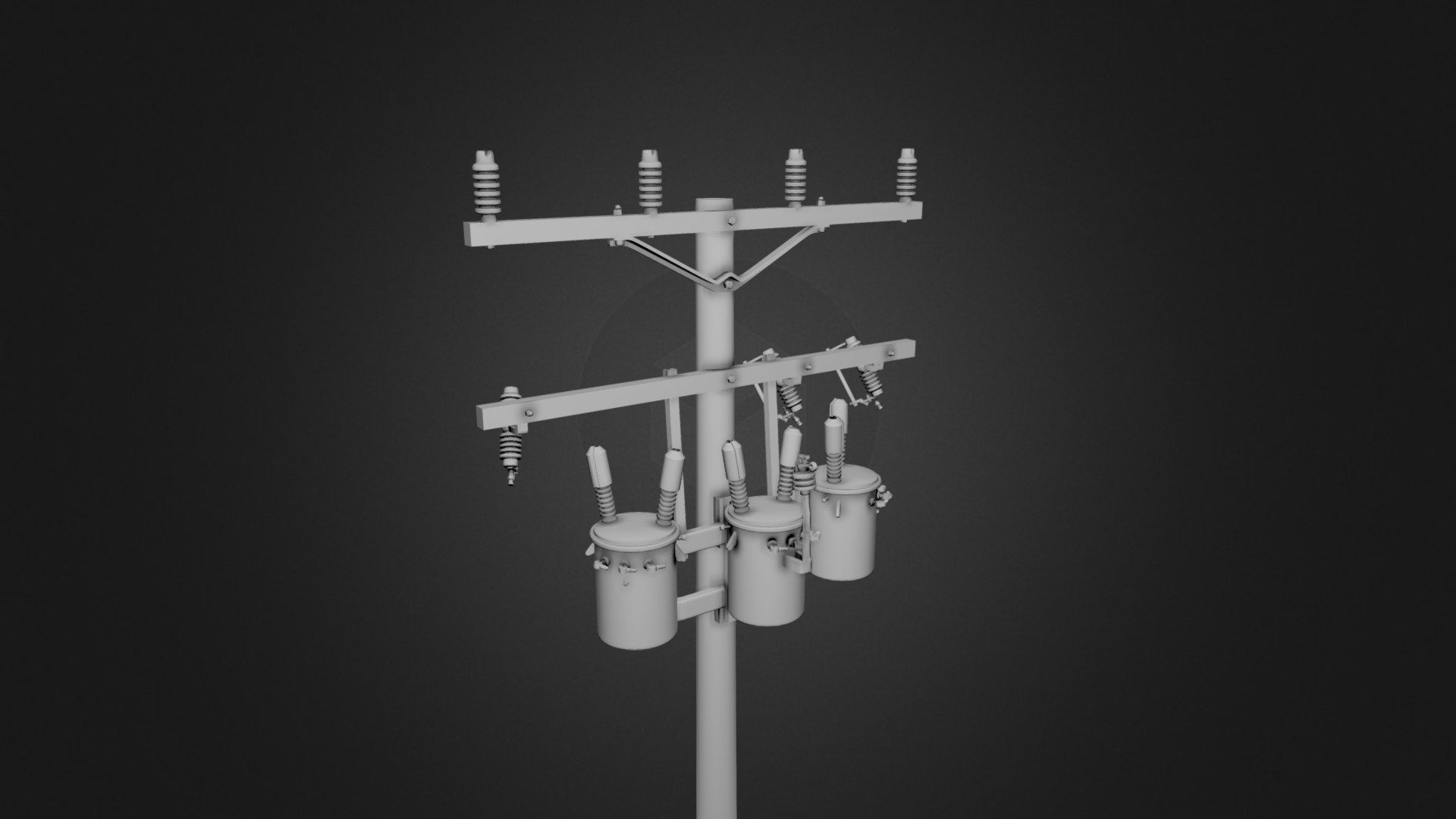 Standard Power Pole - 1/24 Scale - 3D model by Will Chen (@WillChen ...