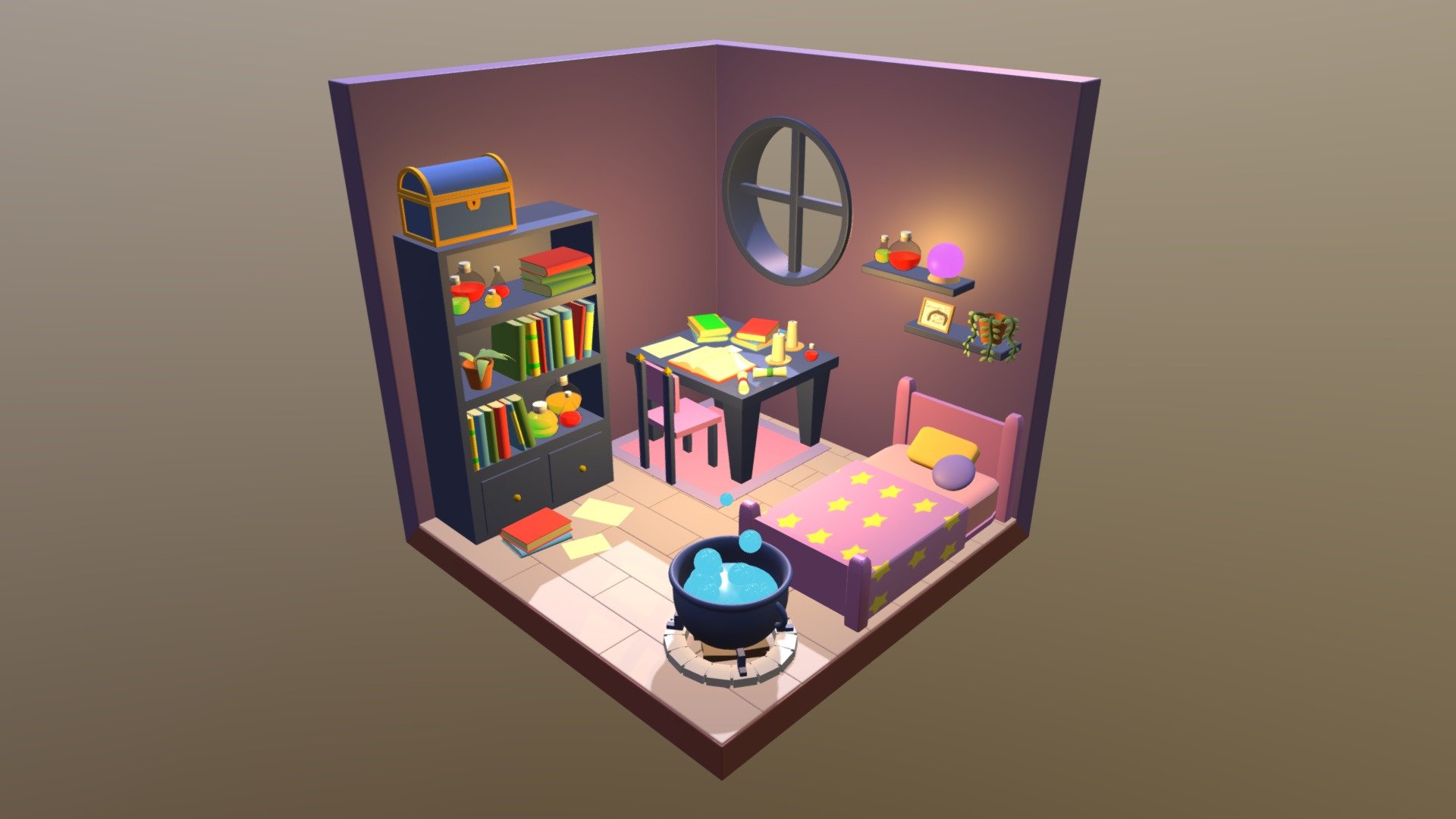 Magical Room (art by EvePaints) - Download Free 3D model by Óscar López ...