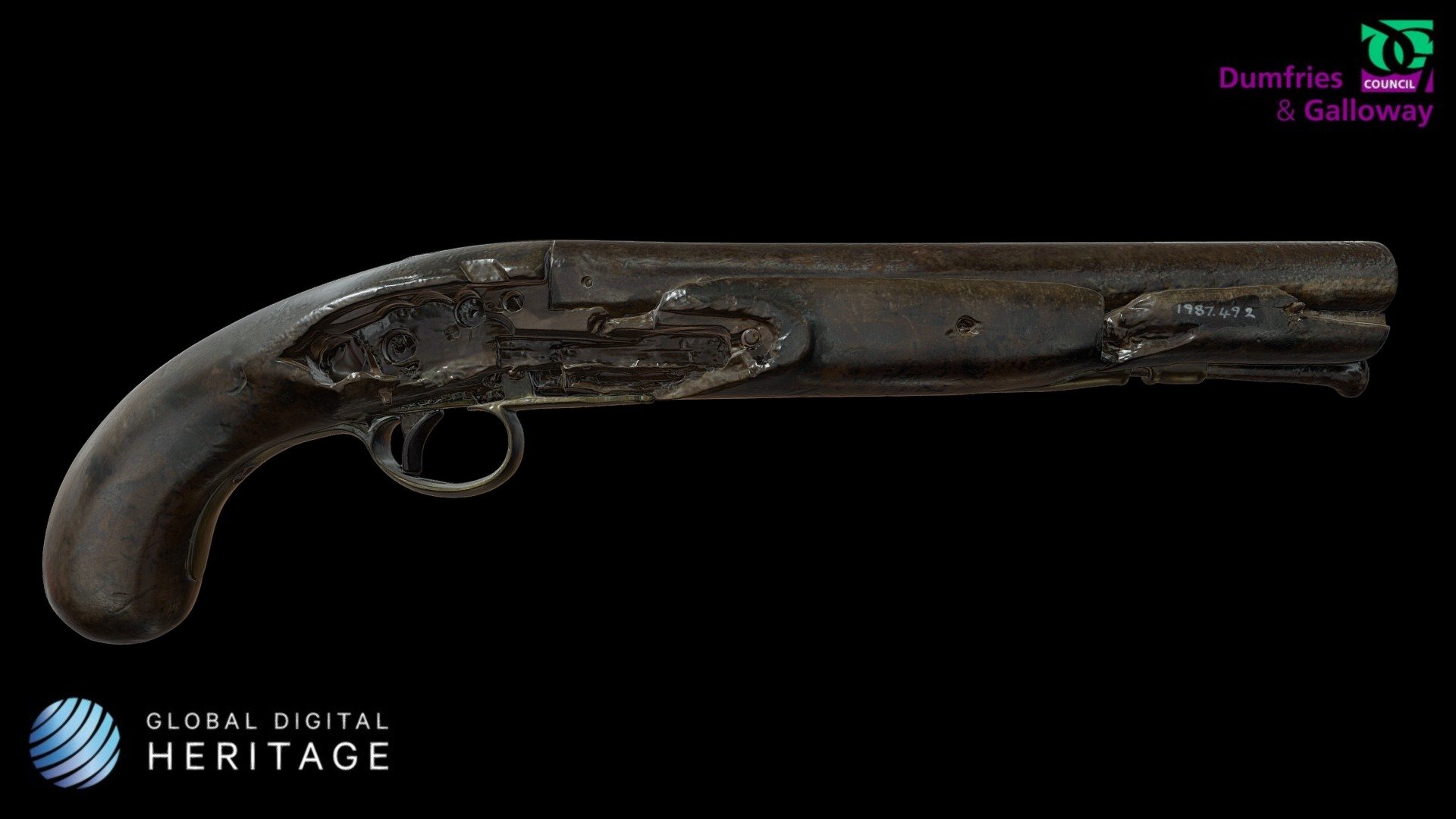 Flintlock Pistol - Download Free 3D model by Global Digital Heritage ...