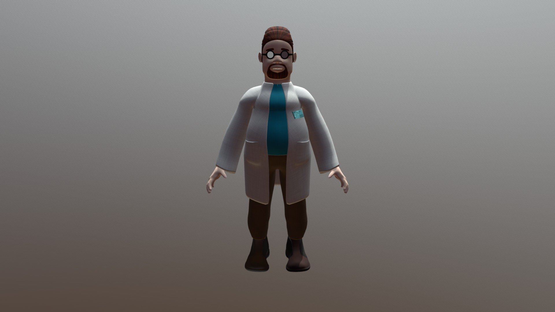 Fat Male Scientist - 3D model by Malcolm Ferguson (@BigMac90) [1441bcf ...