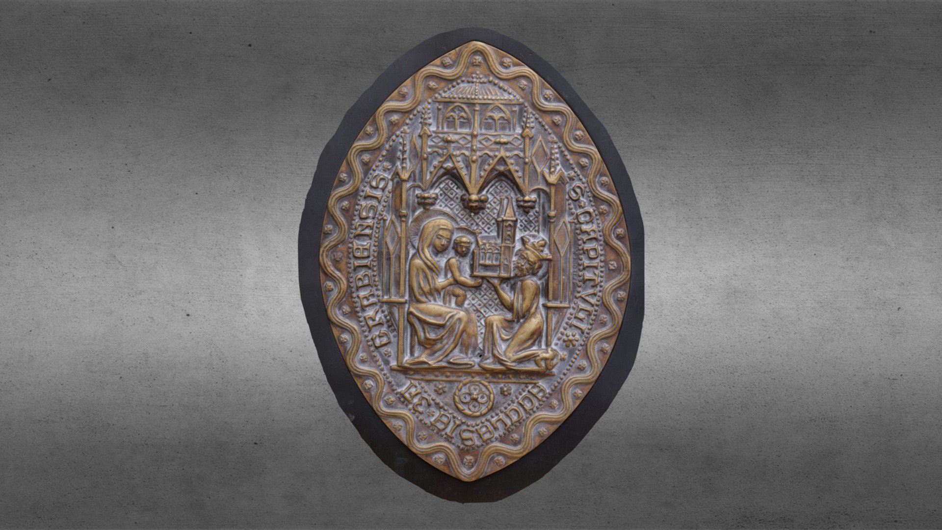 Medieval seal from the 14th century - 3D model by GEO-KOM D.O.O. (@geo ...