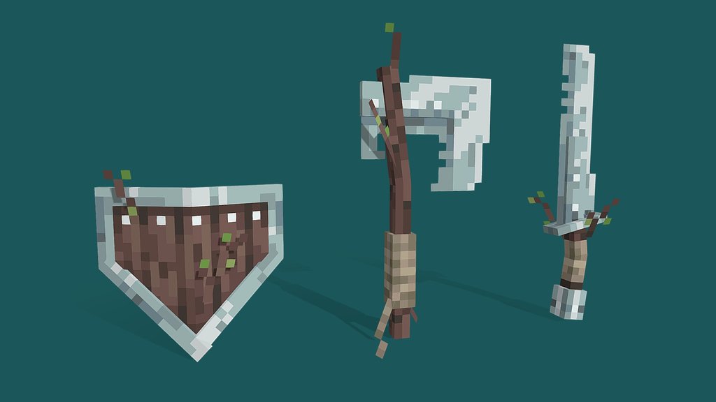 Minecraft Tools and Weapons - A 3D model collection by lukeyboy84 ...