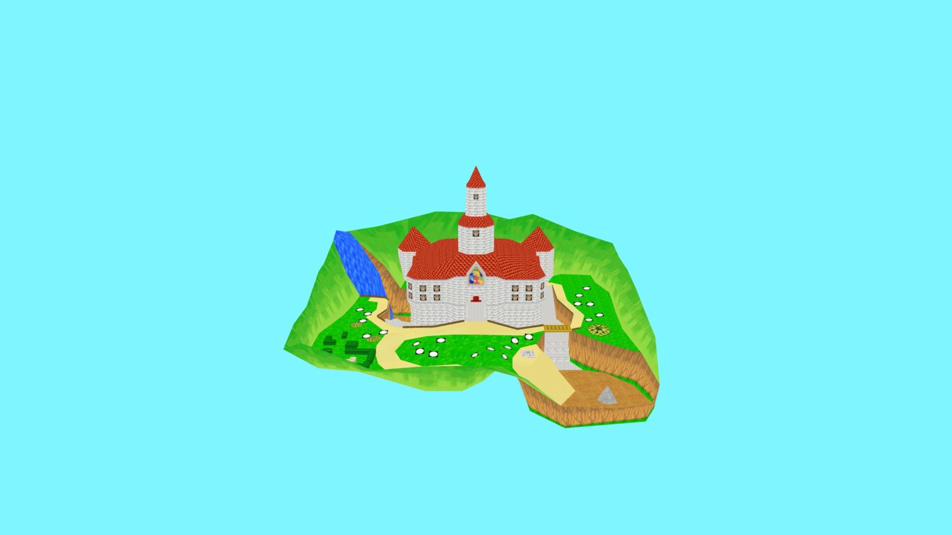 DS DSi - Super Mario 64 DS - Peachs Castle Groun - Download Free 3D ...