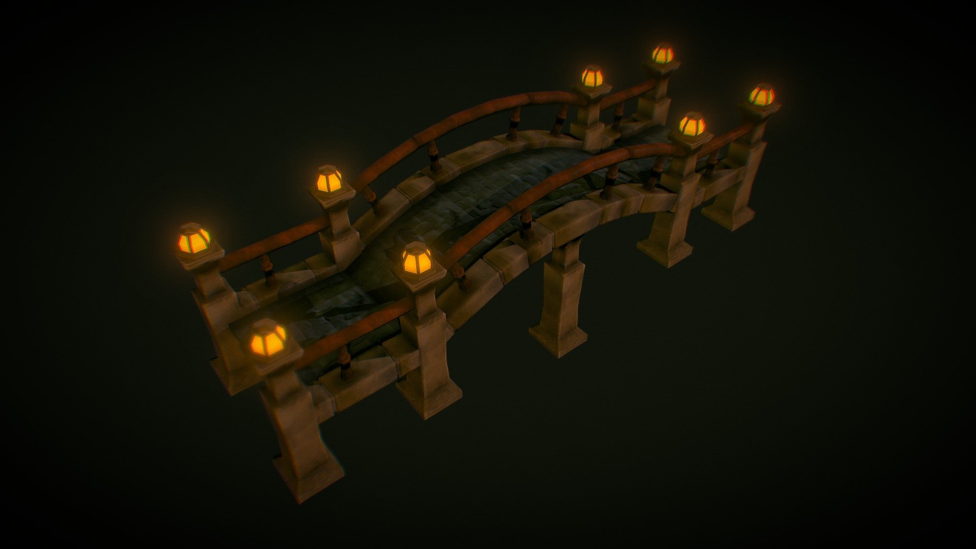 Bridge - Low poly videogame asset - 3D model by Sultan Ghafoor ...