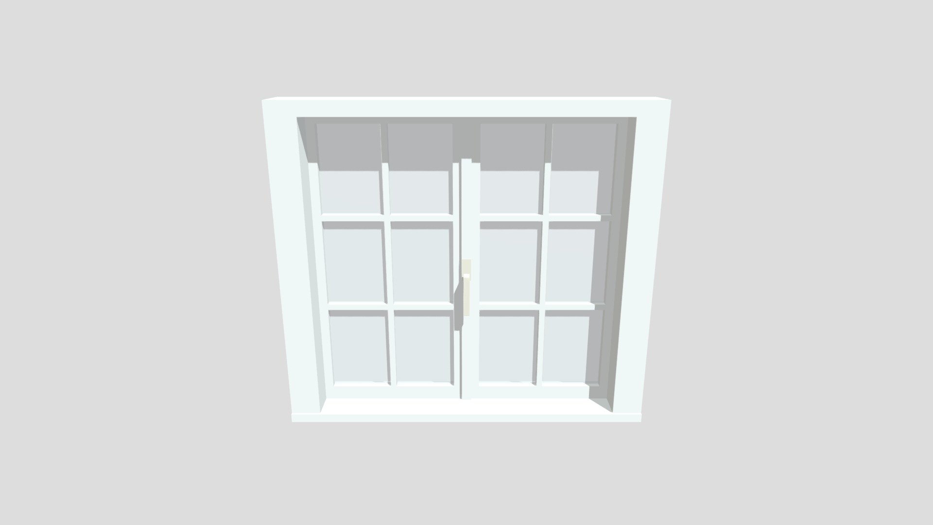 Double small window 2x3 panes with sill - Download Free 3D model by 1 ...
