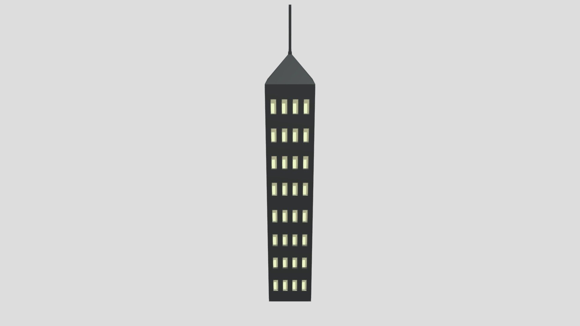 Tall skyscraper 2 - 3D model by MarleyI [1454ffe] - Sketchfab