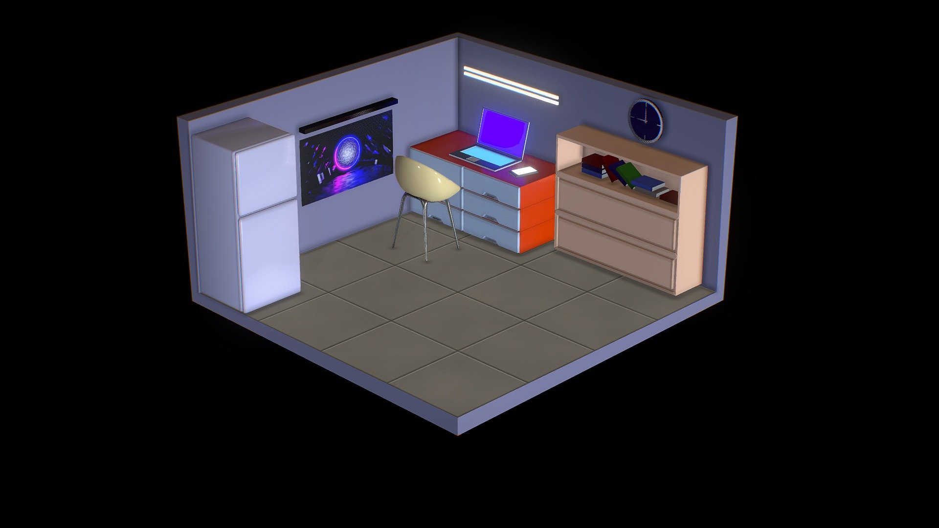Low Poly Room - Download Free 3D model by absolution (@ABSoln) [145586a ...