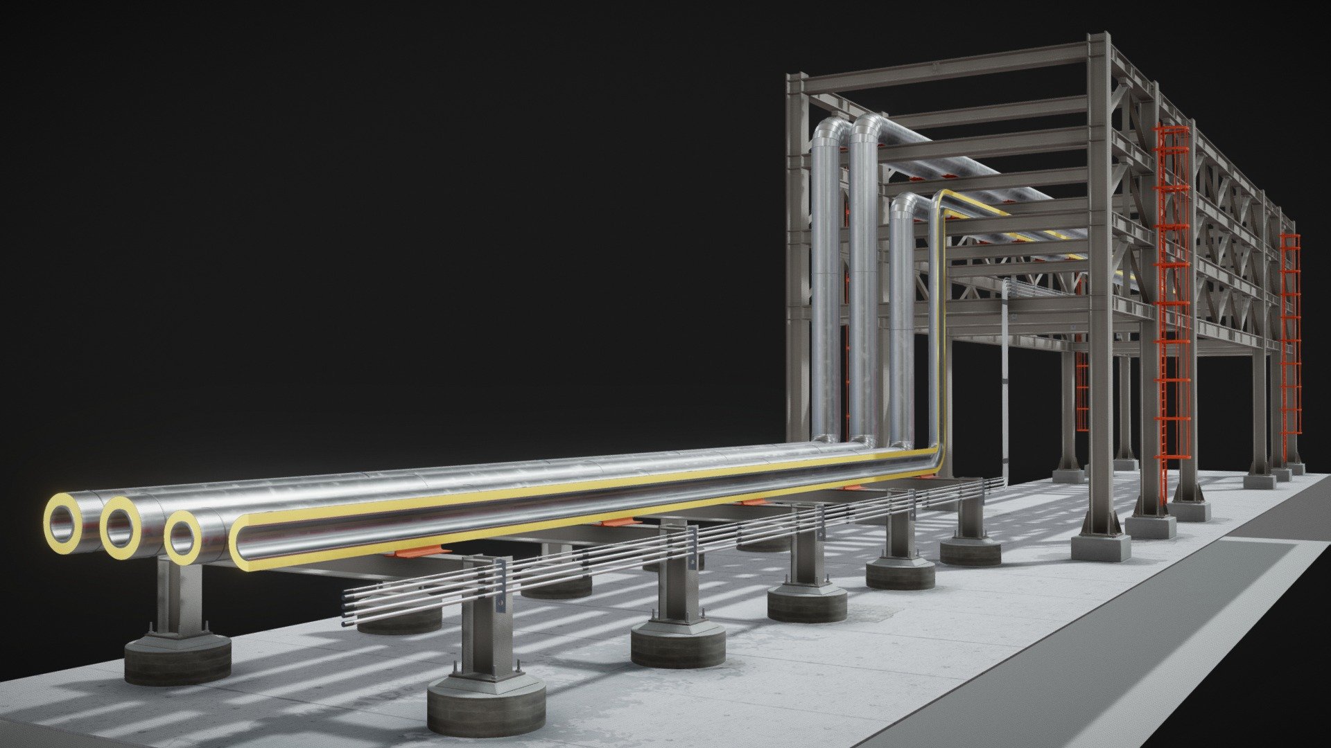 Pipe Rack Example A - 3D model by veronika_zili (@zilinska) [1457adb ...