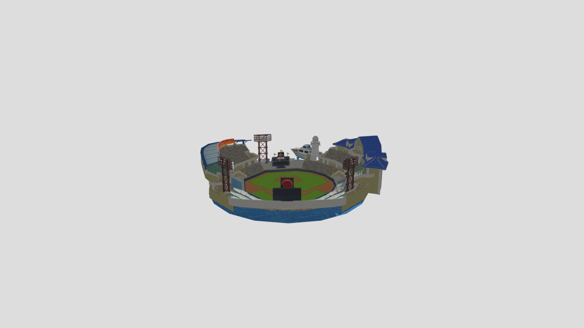 Mario Baseball Stadium - Download Free 3D model by Tigerar1 ...