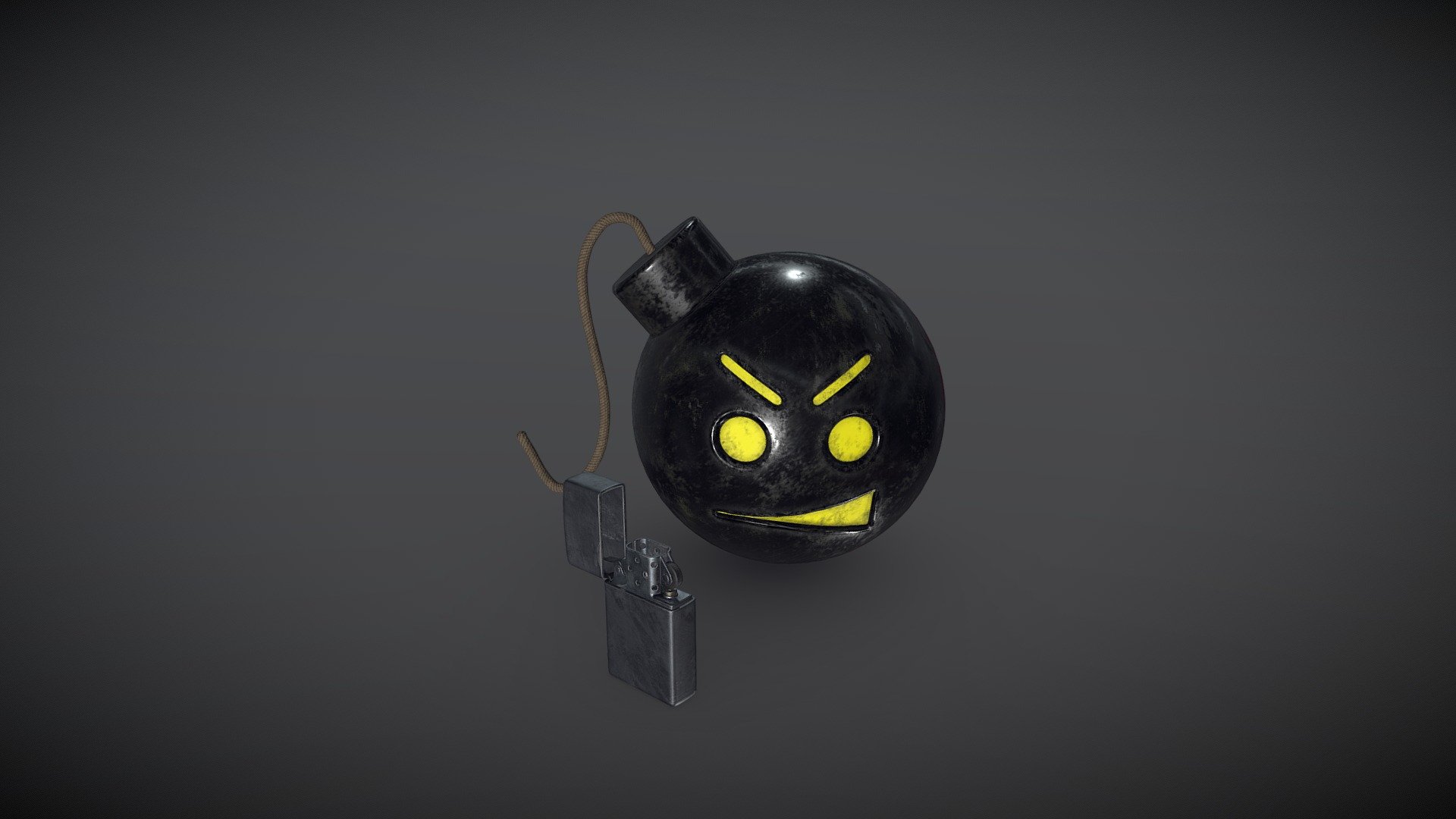 Serious Bomb - Download Free 3D model by BramRaes [145bd64] - Sketchfab