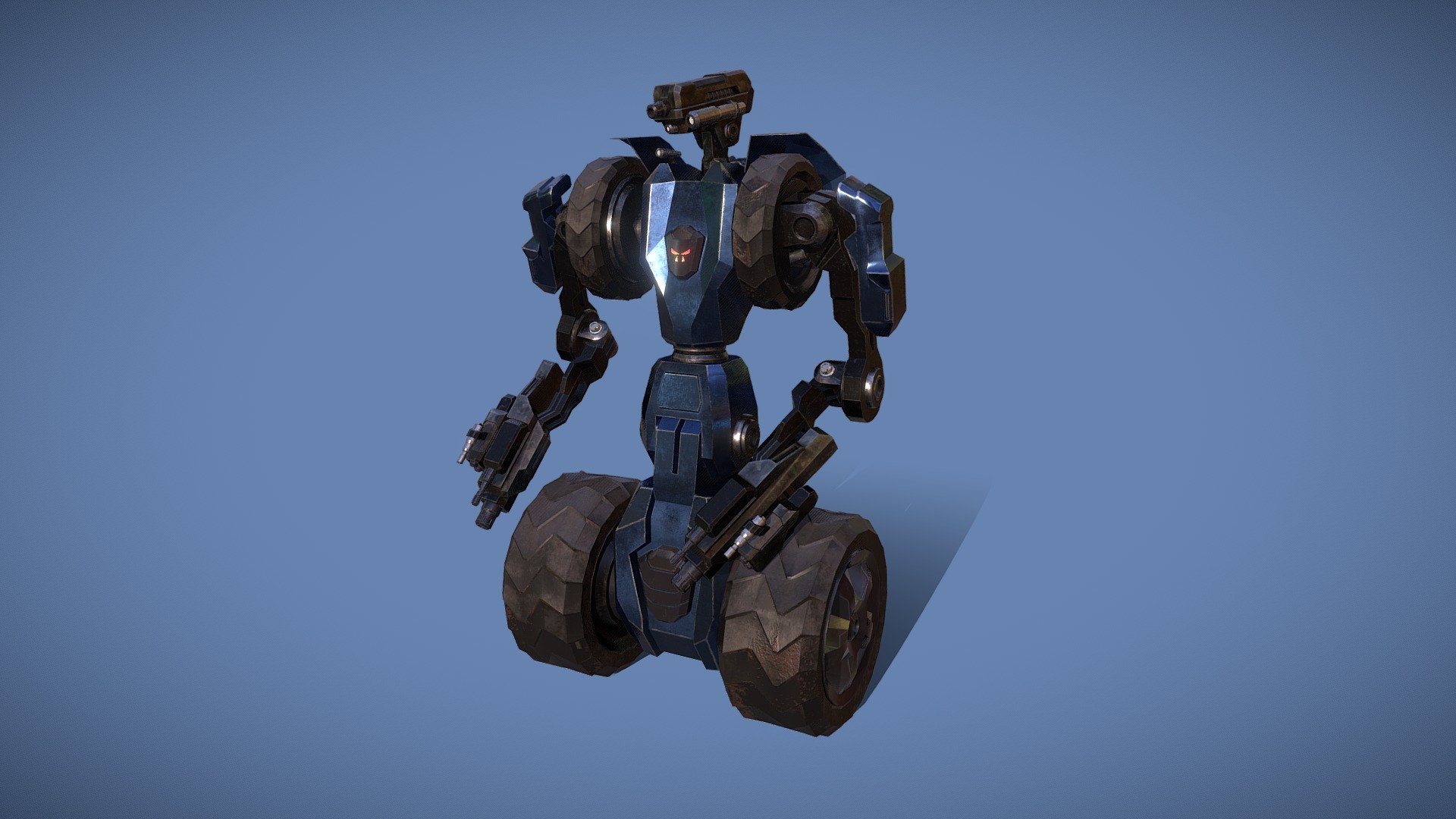 Sci-Fi Robot Fighter Destroyer. Game ready asset - Download Free 3D ...