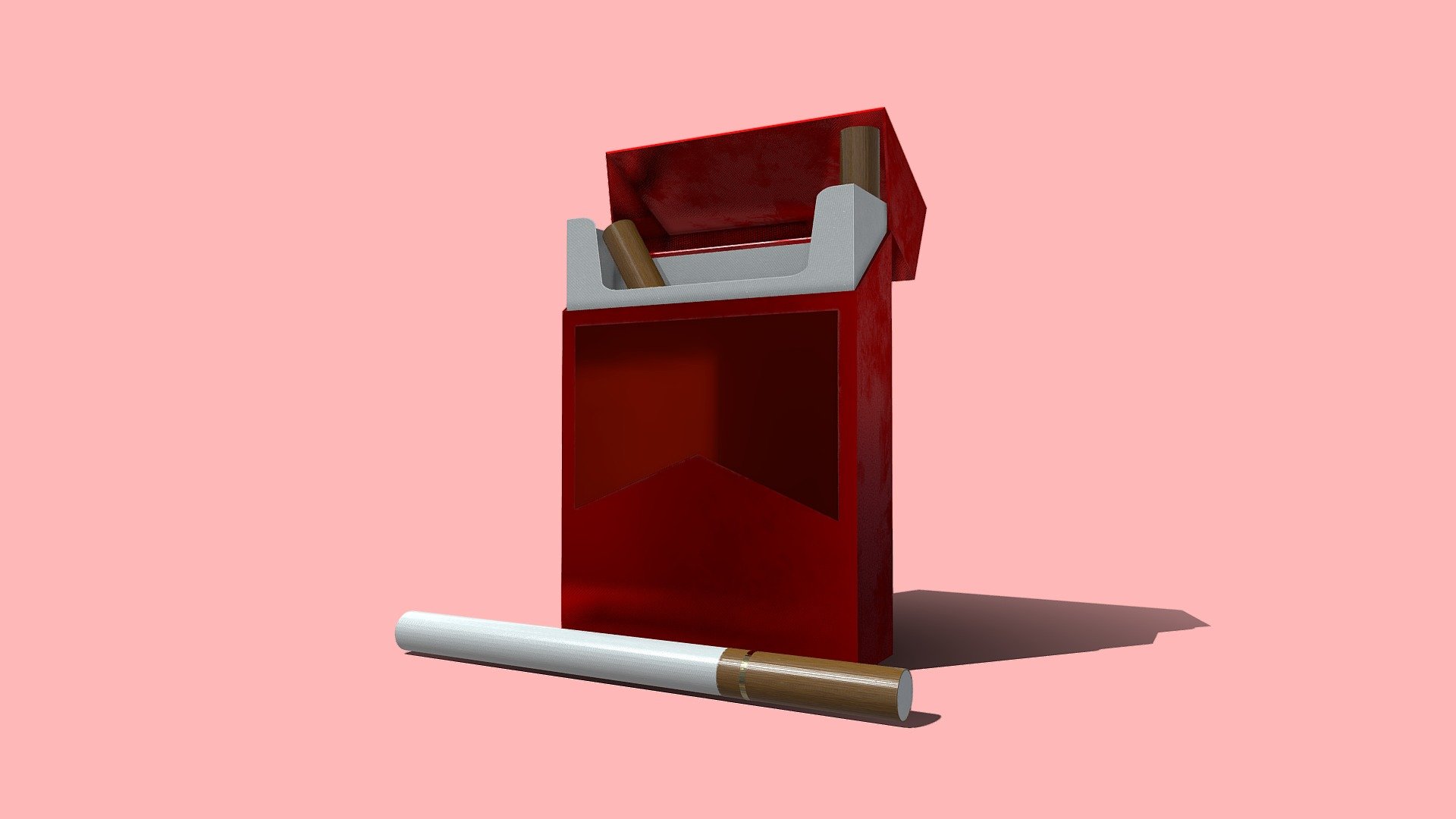 Aluminum Red Cigarette Box - Buy Royalty Free 3D model by AnshiNoWara ...