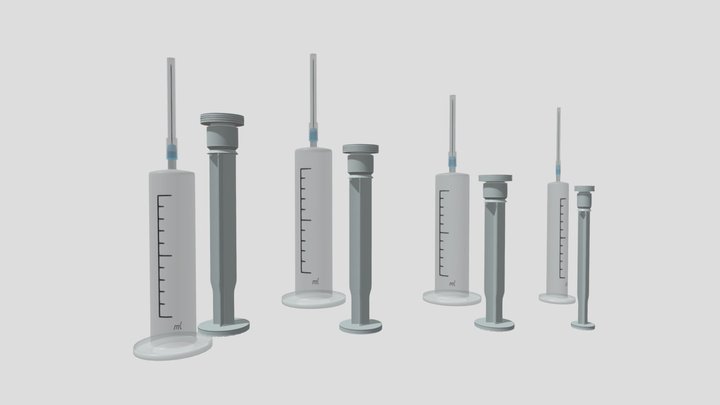 Syringes 3D models - Sketchfab