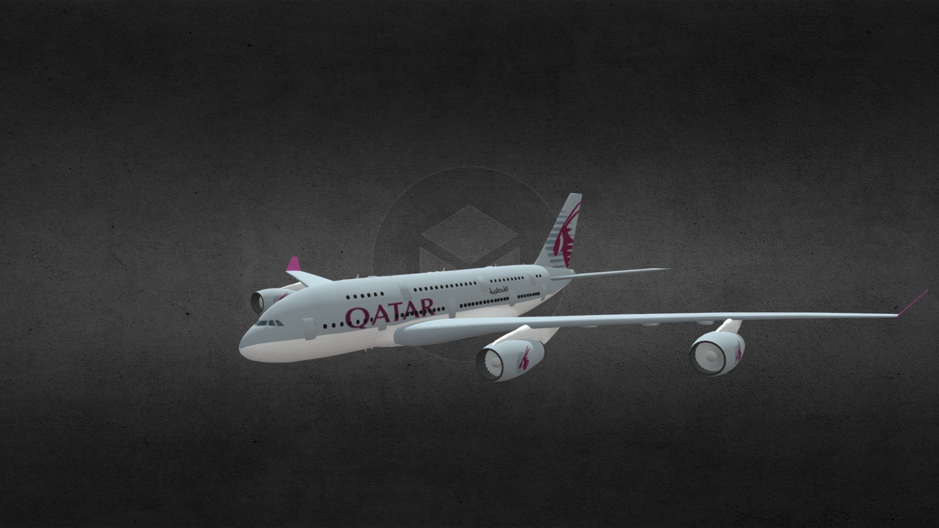 Qatar Airbus a380 - 3D model by ezitechpk [14620f6] - Sketchfab