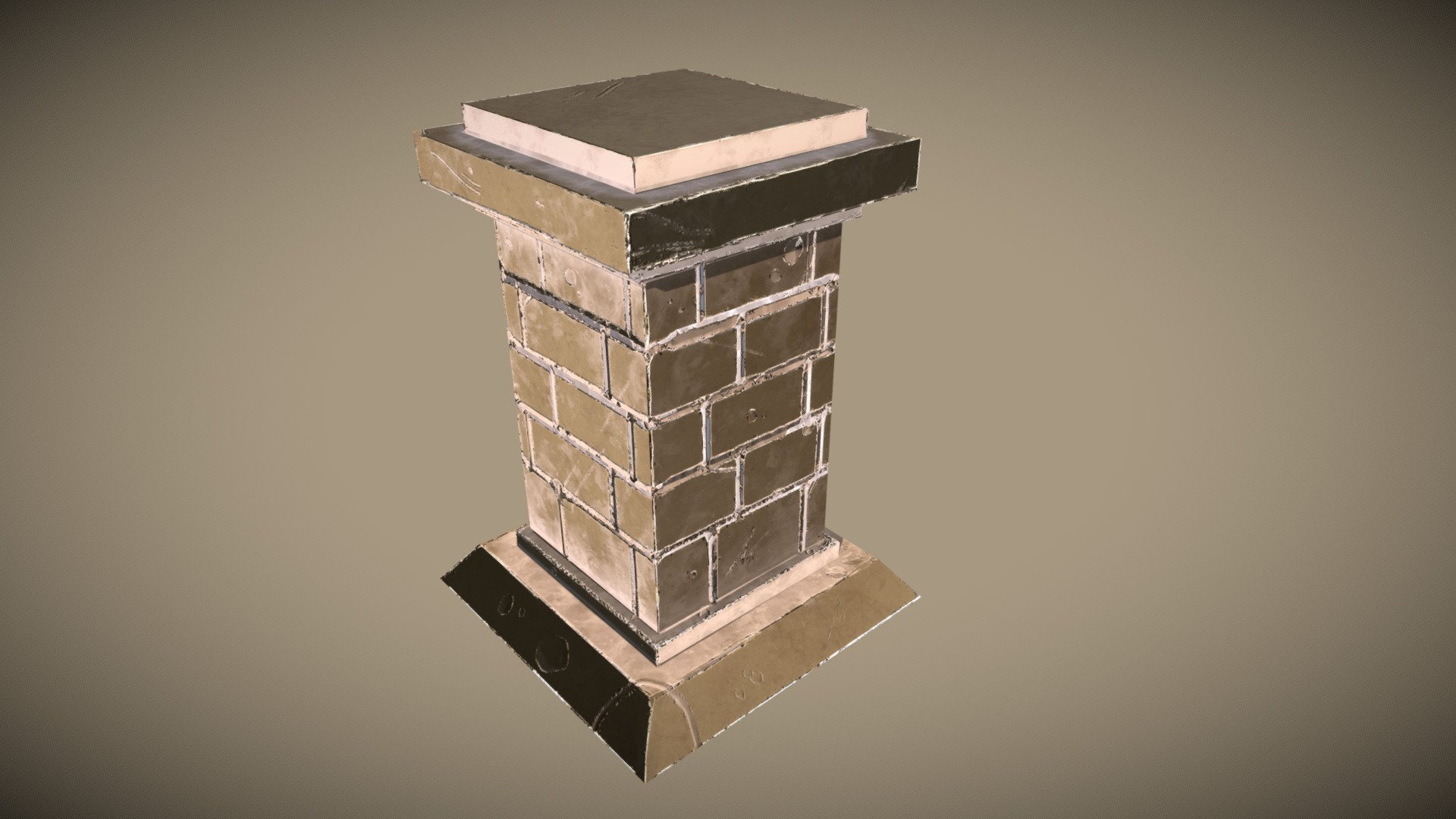 Stylized Brick Column - 3D model by Jen S Abbott (@jsabbott) [1462b7e ...