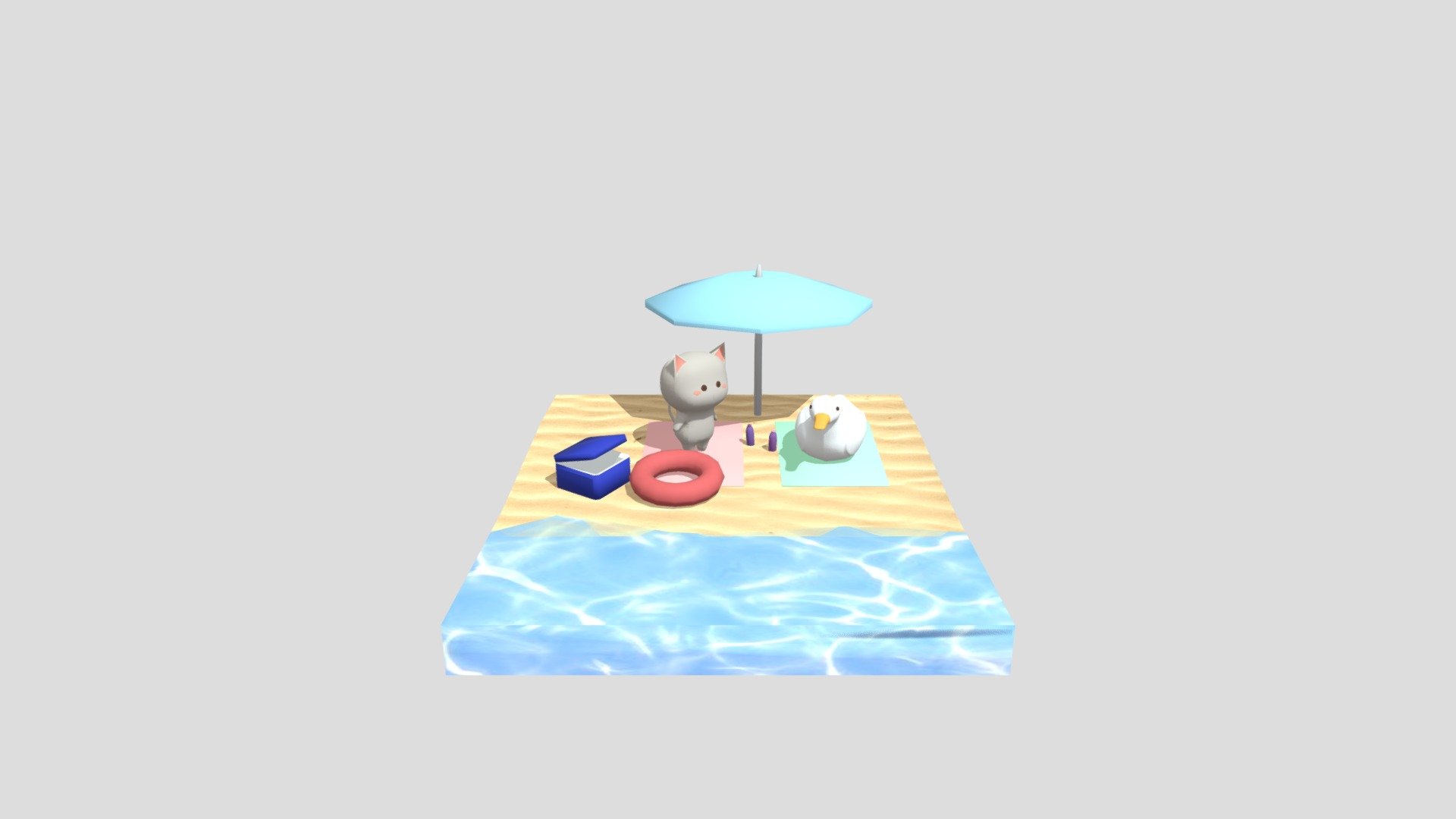 3d Project Beach Diorama - 3D model by Bintang J (@m2uwu) [1463220 ...