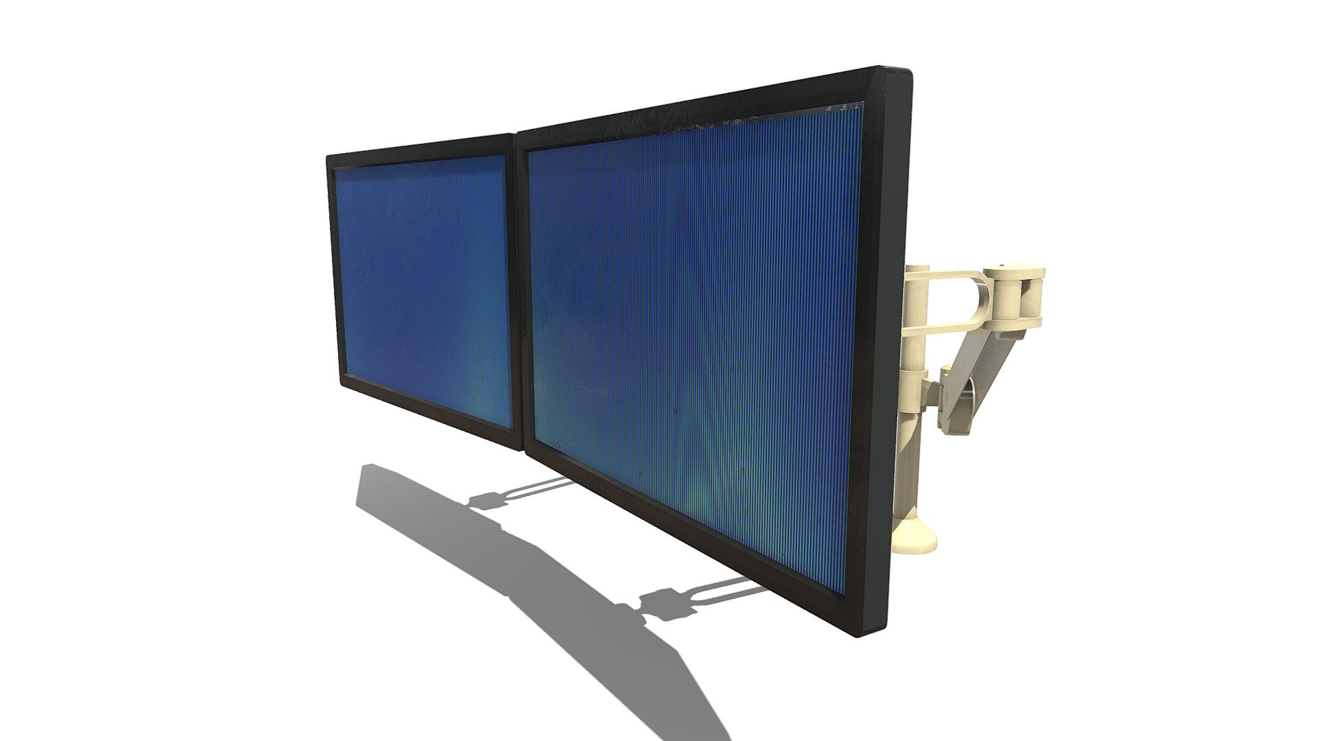Dual Monitor / Screen / Display & Wall Arm - Buy Royalty Free 3D model ...