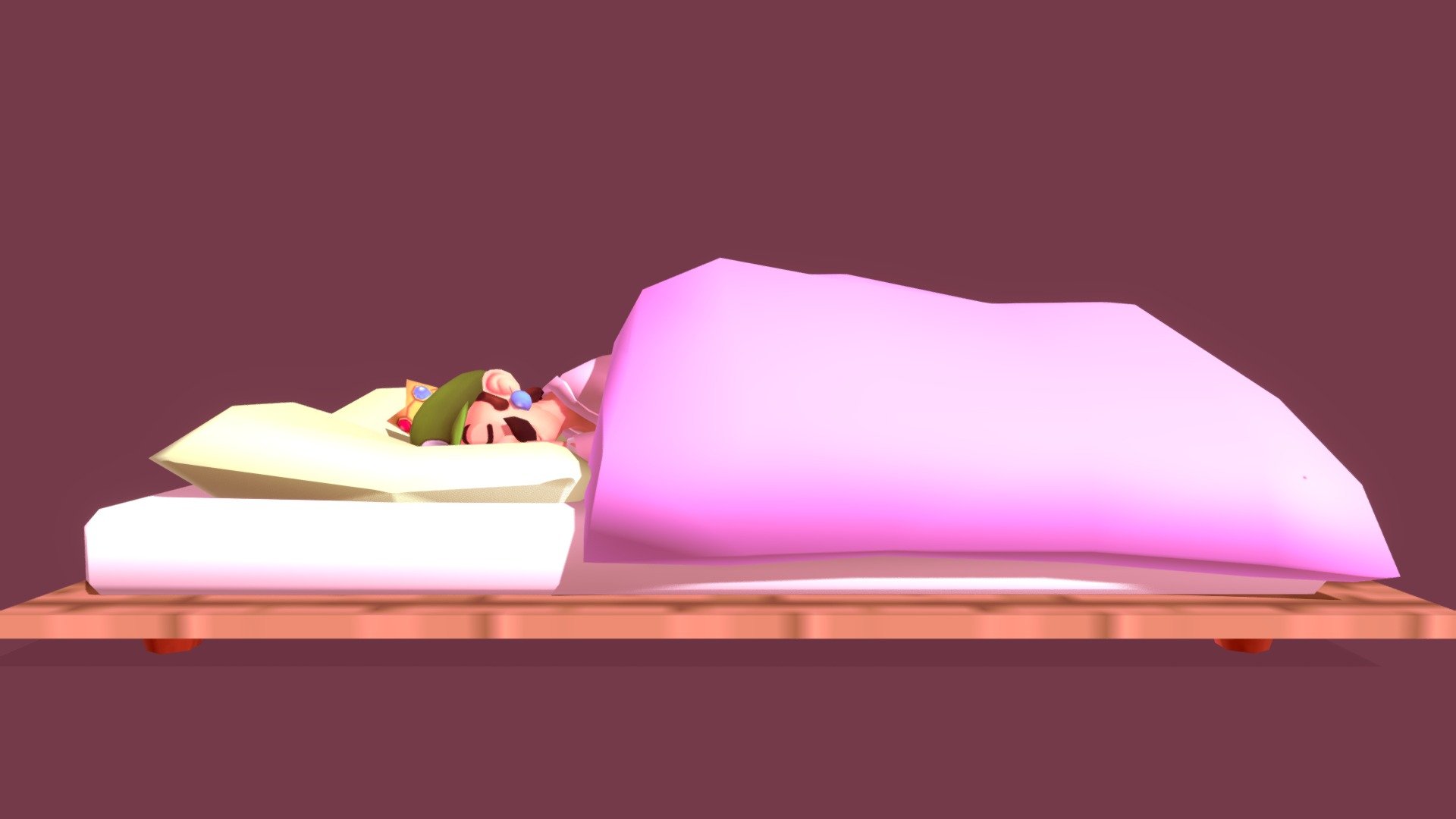 Princess Luigi Sleeping In Bed - Download Free 3D model by ...