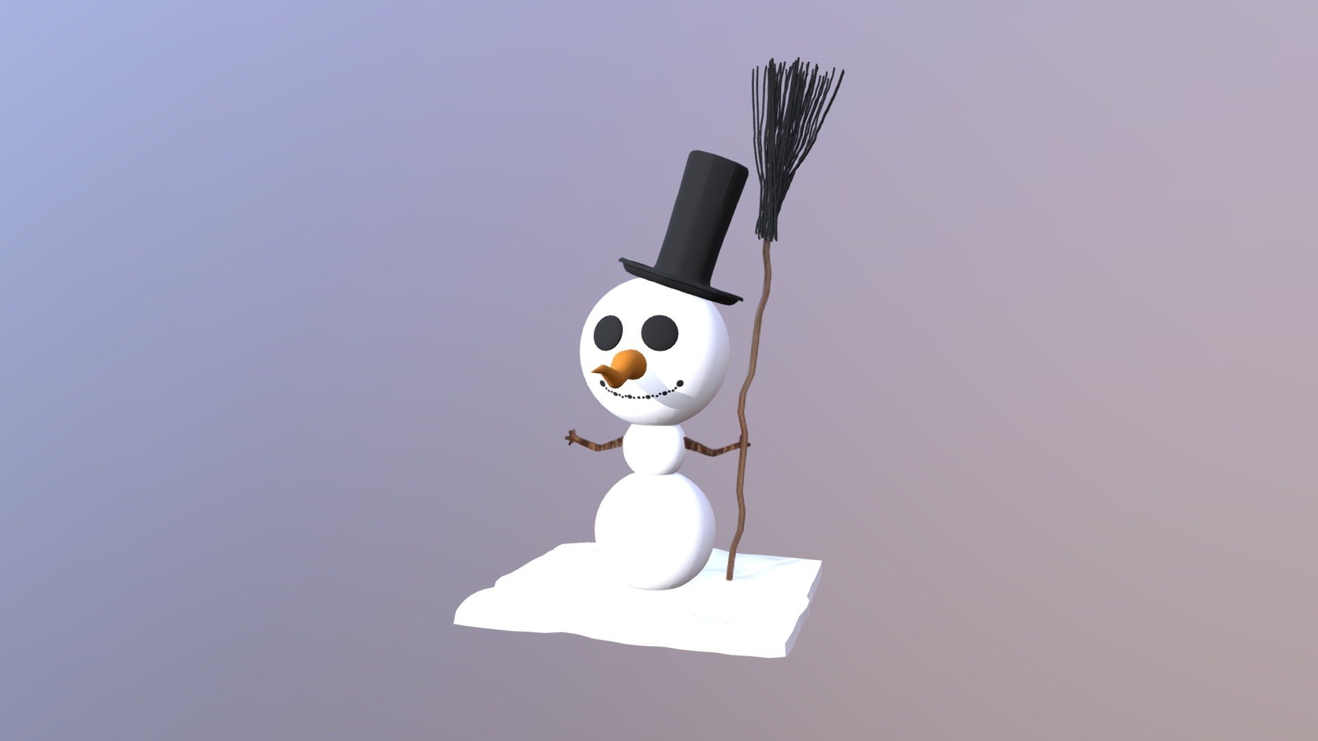 Snowman - 3D model by Christina Kee (@christinakee) [146a1fe] - Sketchfab