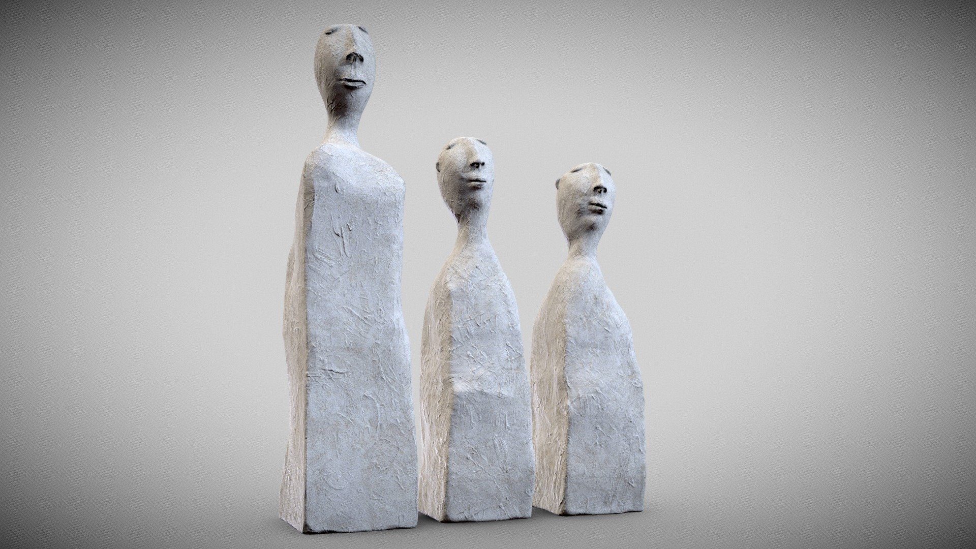 MAN - Sculpture of cement - 3D model by Desten.art [146b305] - Sketchfab